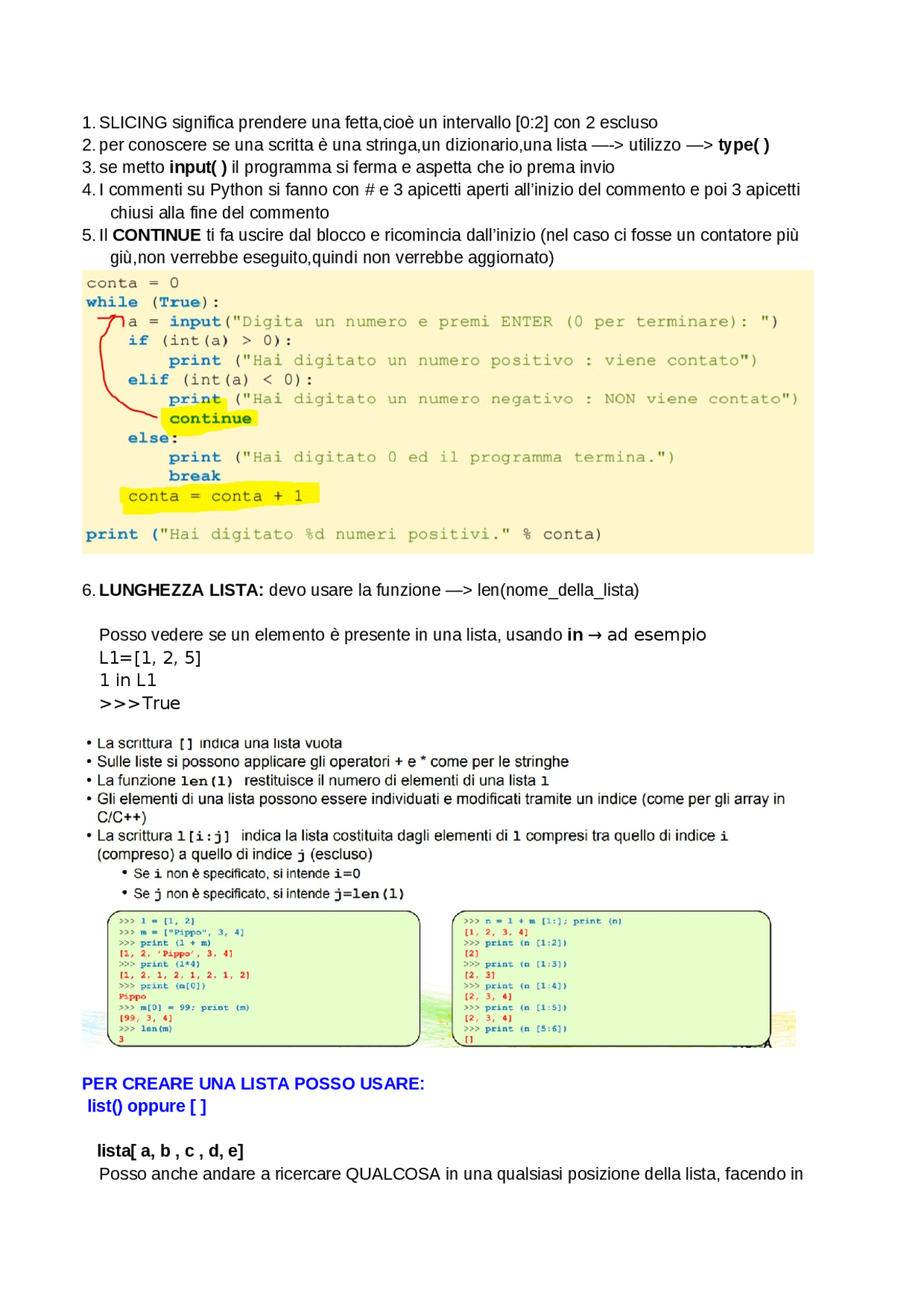Appunti python per principianti | Appunti di Programmazione C - Docsity