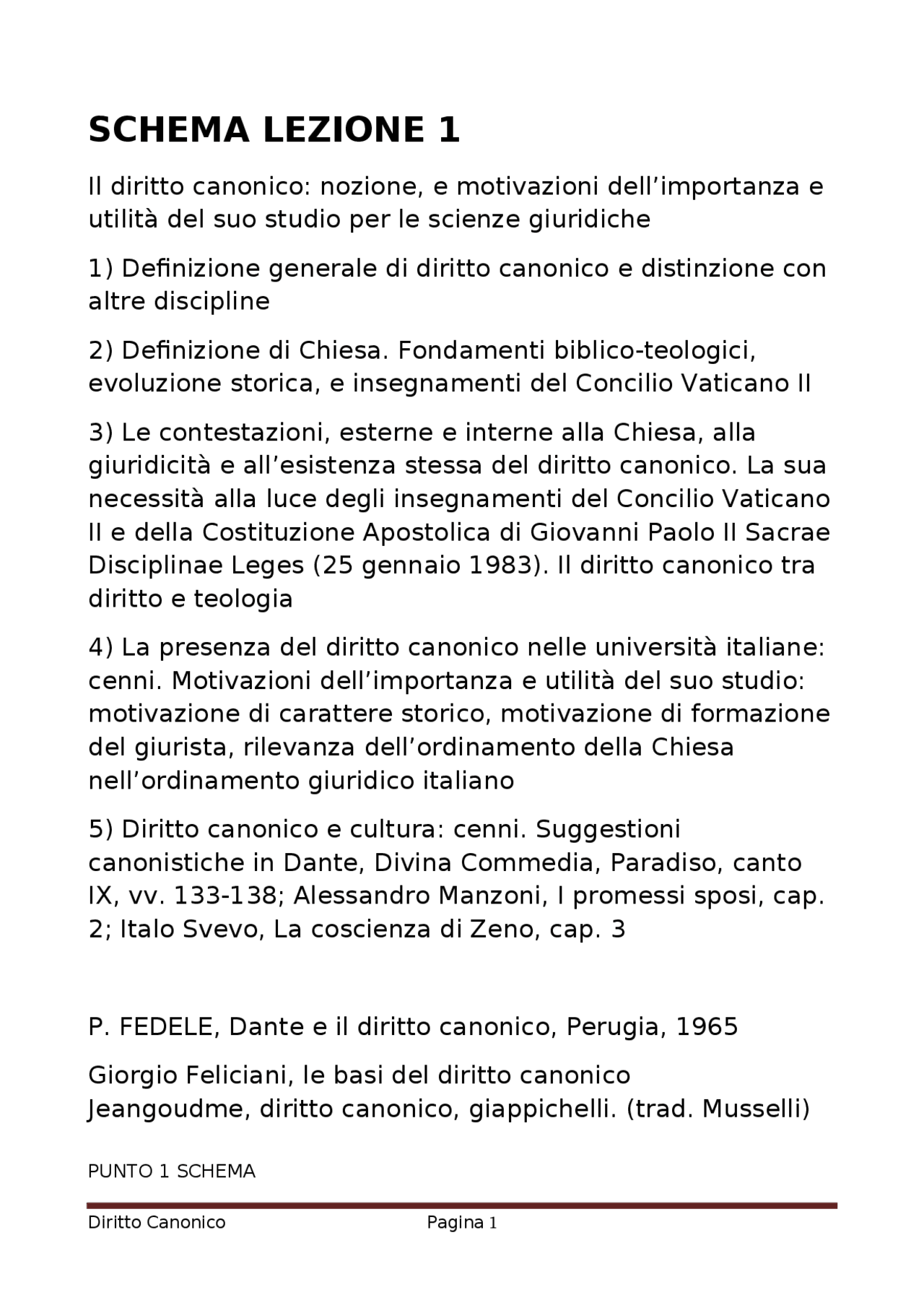 Appunti Diritto Canonico Docsity