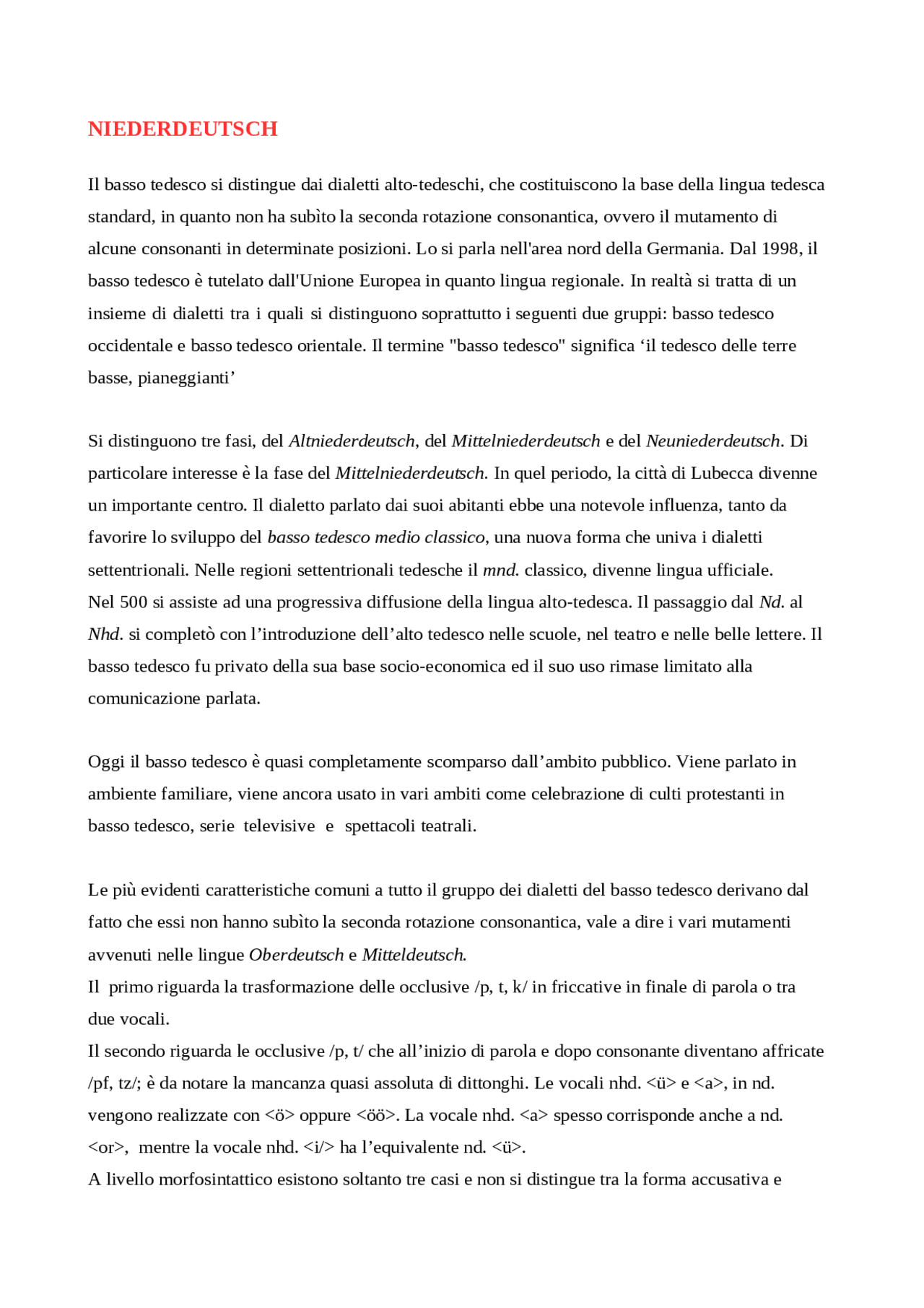Schede Di Approfondimento Lingua Tedesca 1 Docsity
