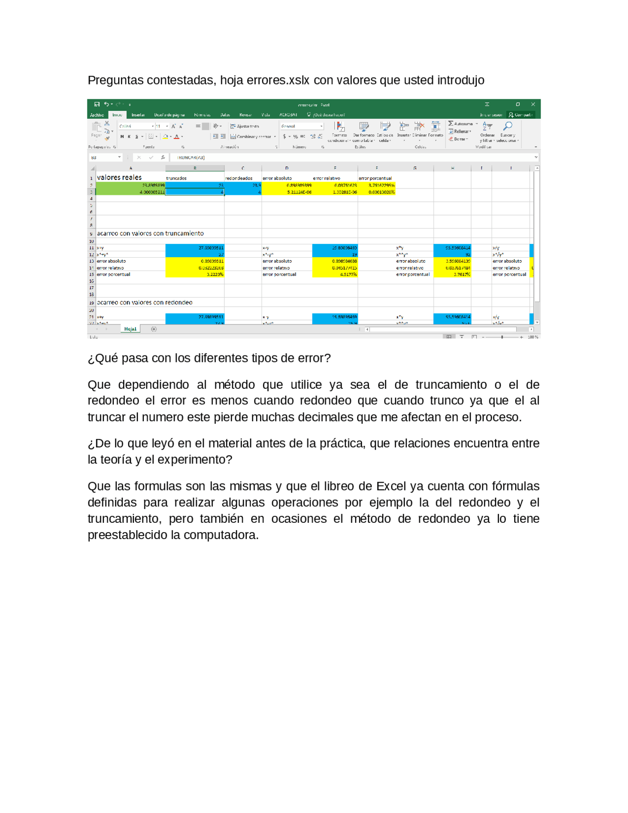 Practica De Metodos Numericos Docsity