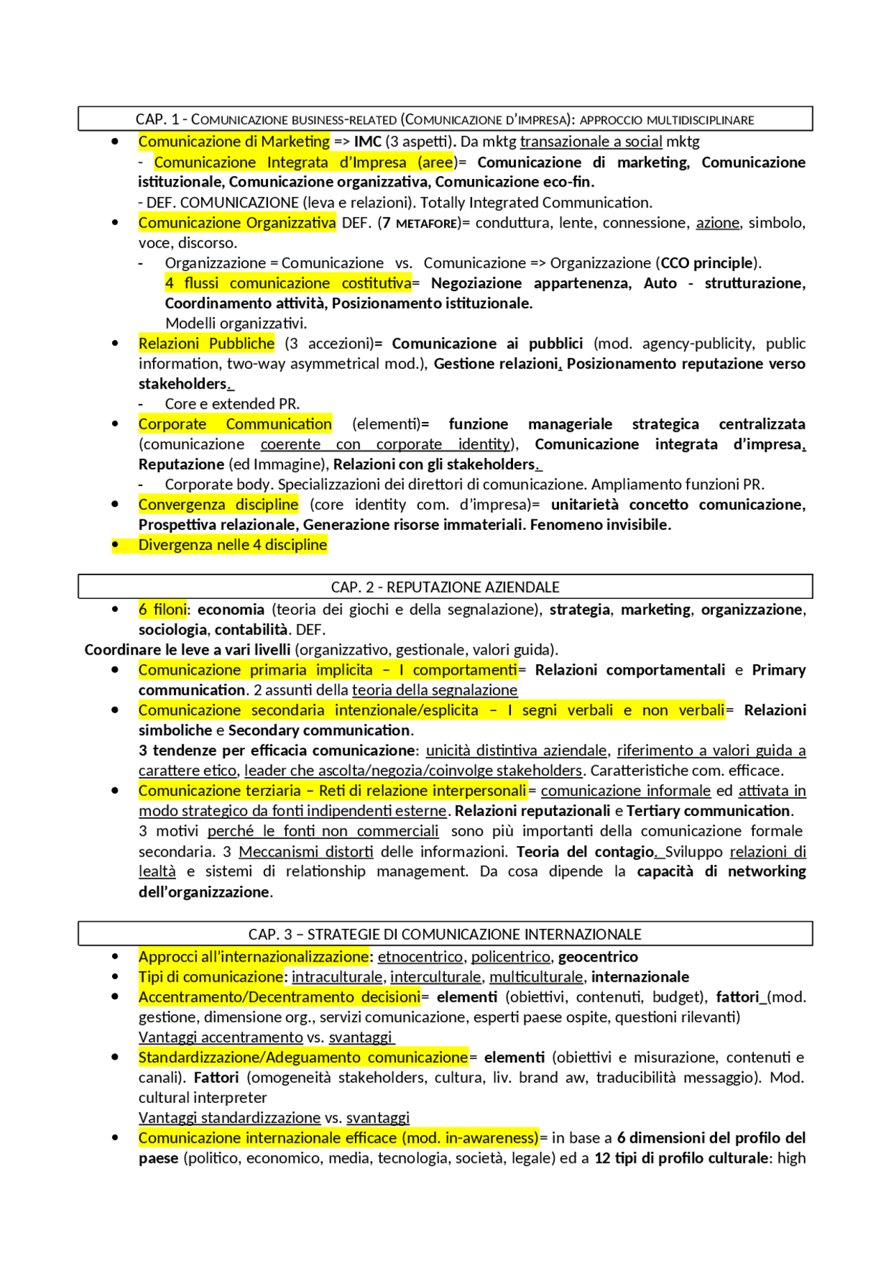Scaletta Strategia E Management Della Comunicazione Dimpresa