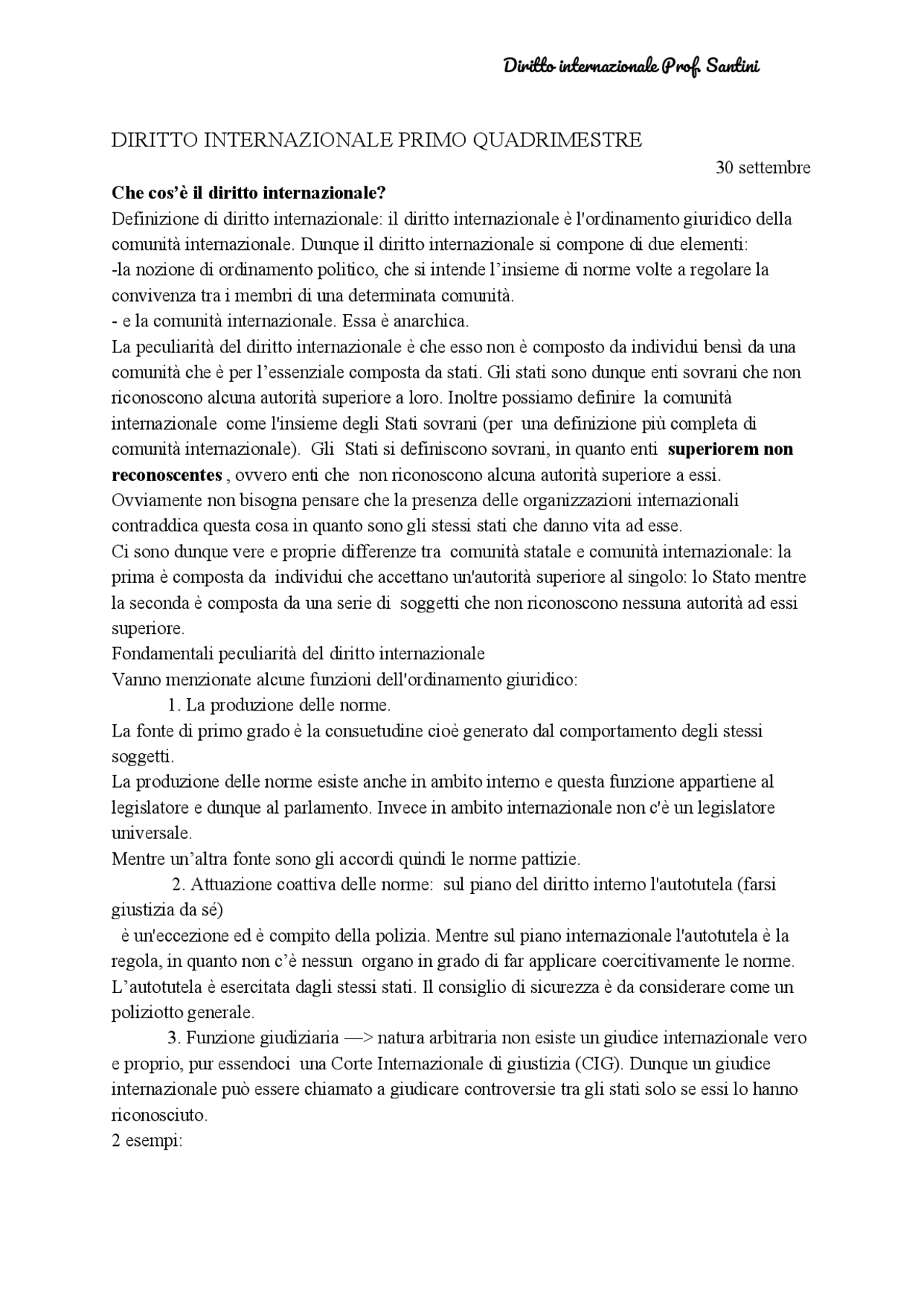 Appunti Diritto Internazionale Unicatt Appunti Di Diritto