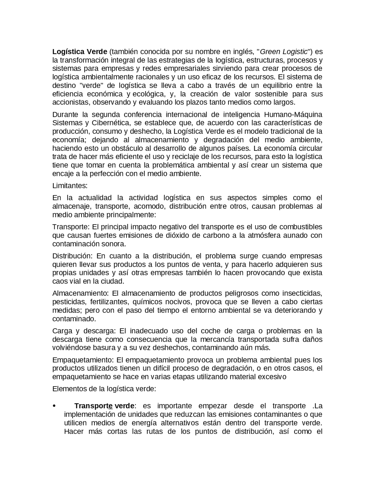 Logistica Verde Logistica Sostenible Docsity