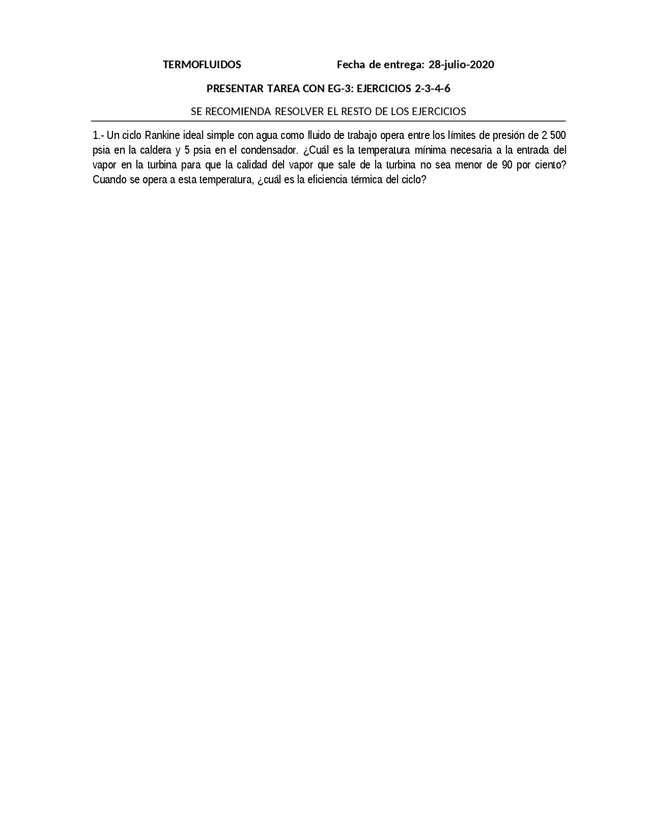 Tarea Guiada Termofluidos Ejercicios De Sistemas Termofluidos Docsity