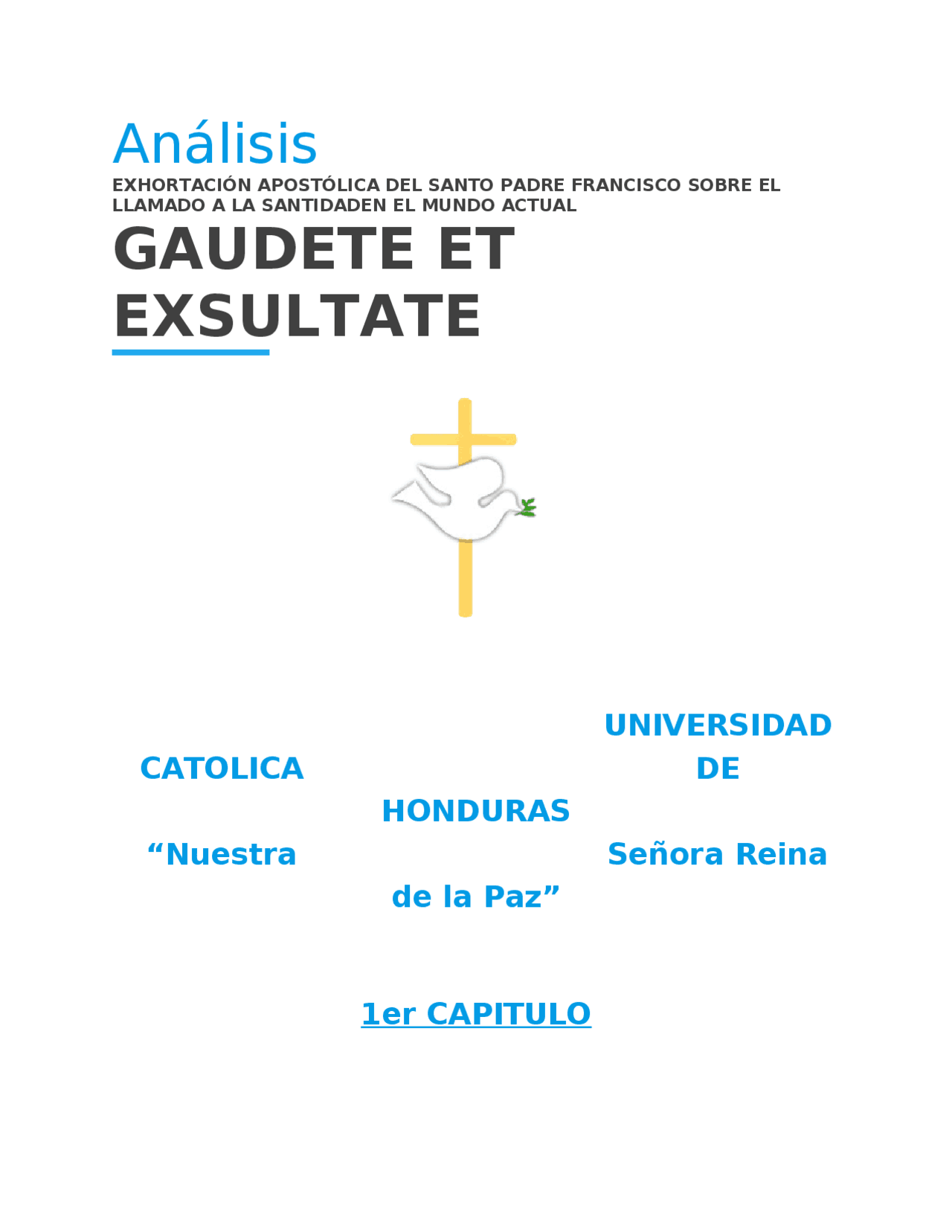 GAUDETE ET EXSULTATE Capitulo 1 - Docsity
