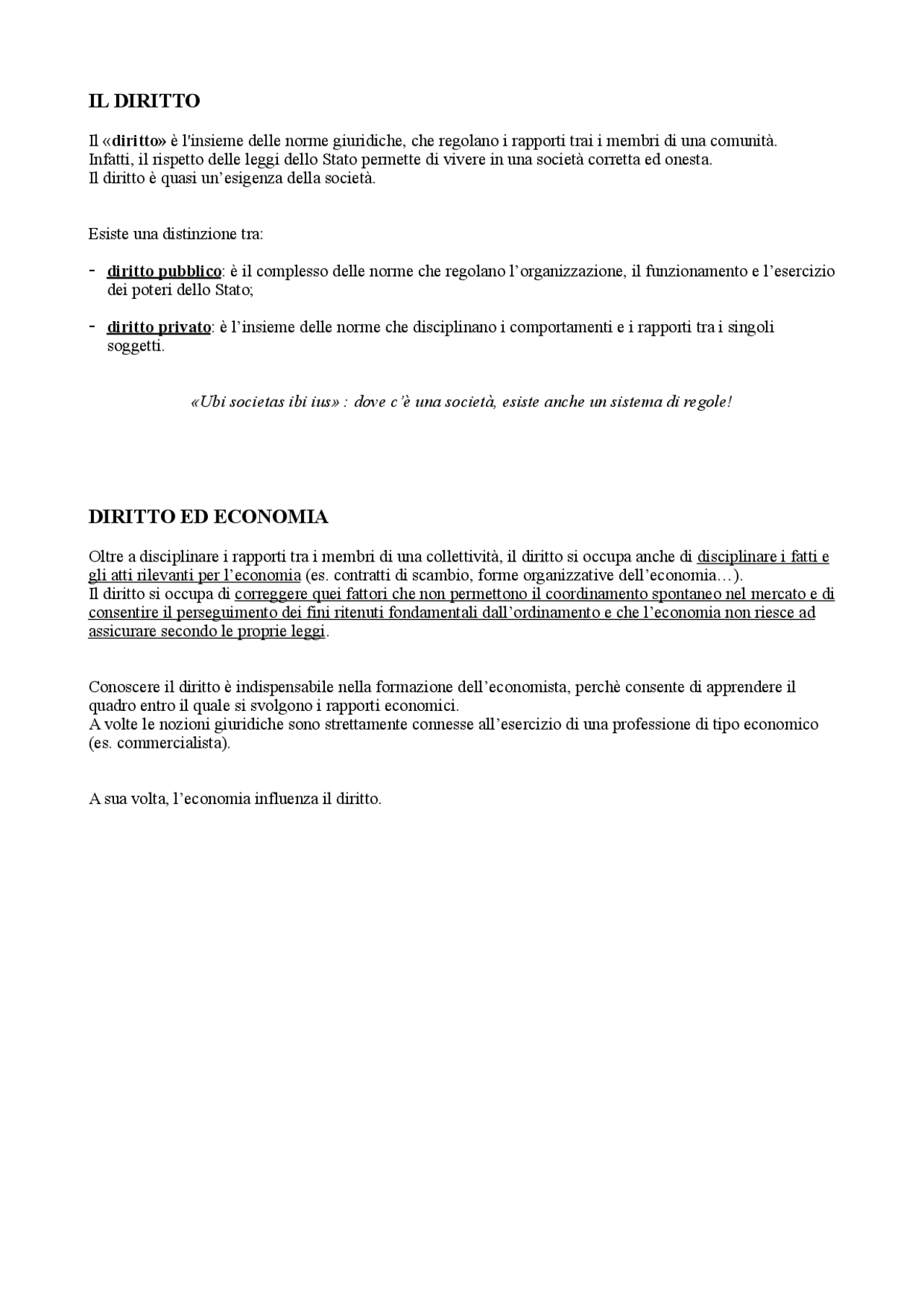 Introduzione Al Diritto Docsity
