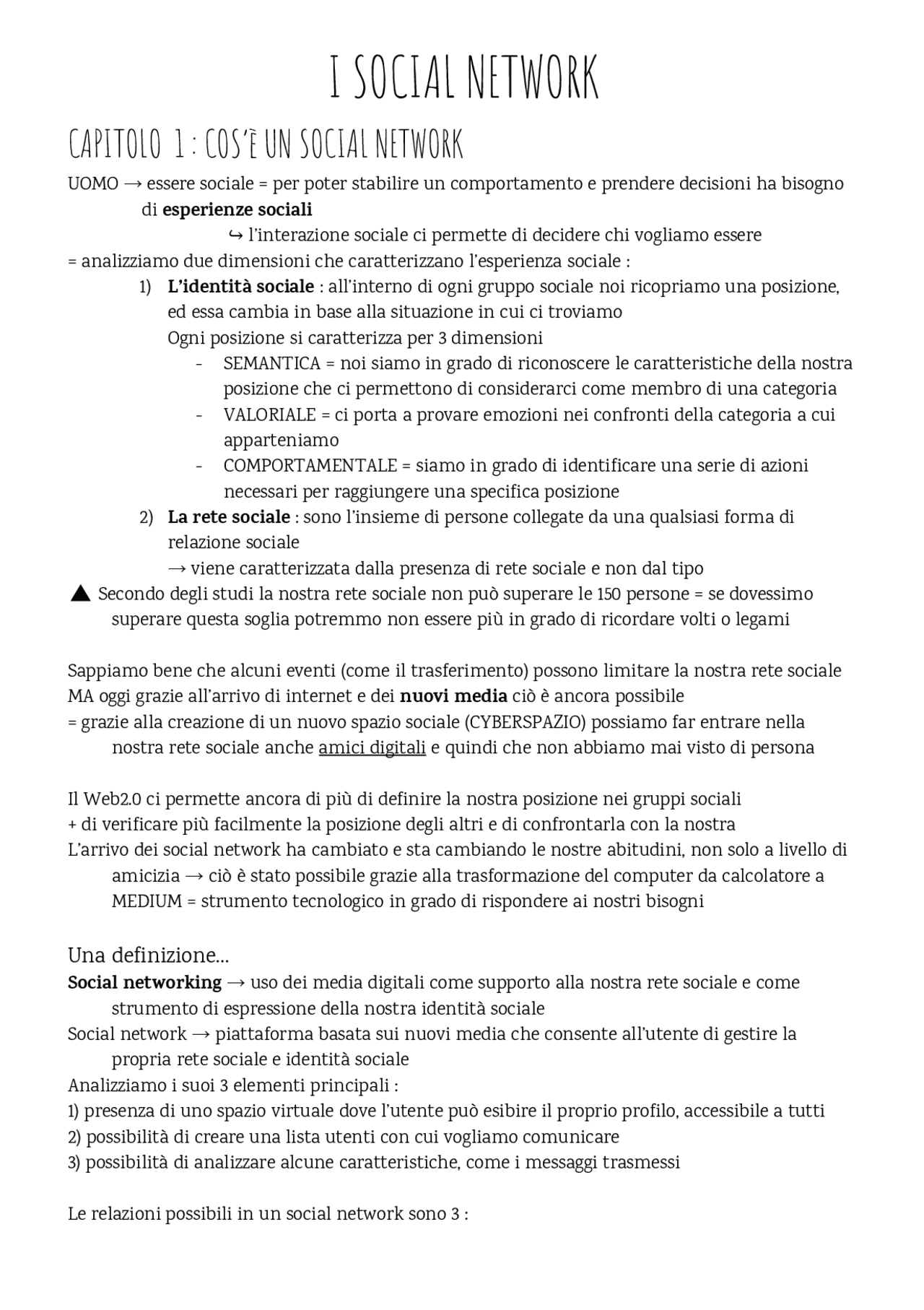 I Social Network Giuseppe Riva Docsity