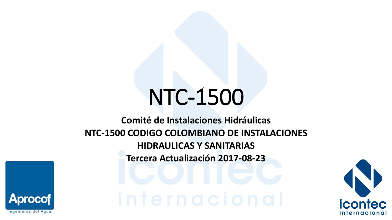 Normativa nacional ntc 1500 - Docsity