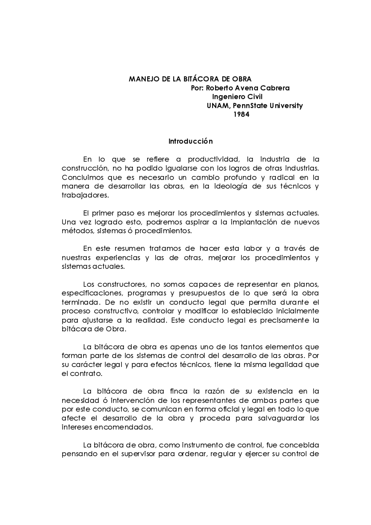 Que es una bitácora - Docsity