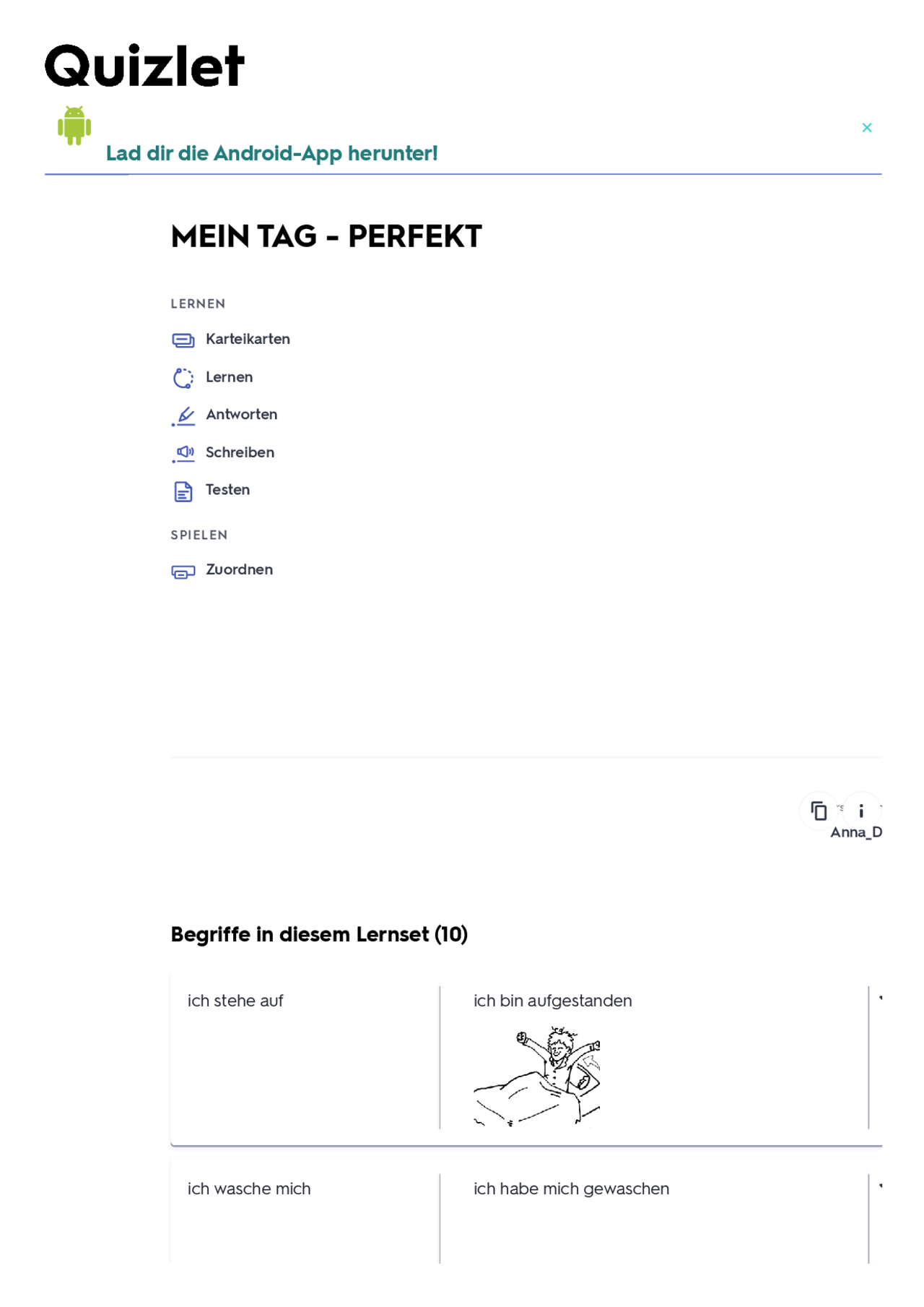 Mein tag prefekt vreme | Prevodi' predlog Nemački jezik | Docsity