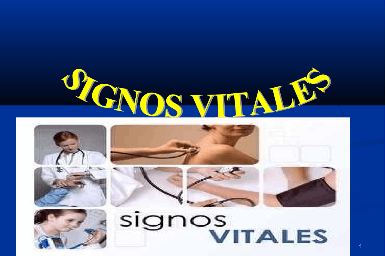 Signos Vitales Fundamentales Diapositivas De Anatomía Aplicada Docsity