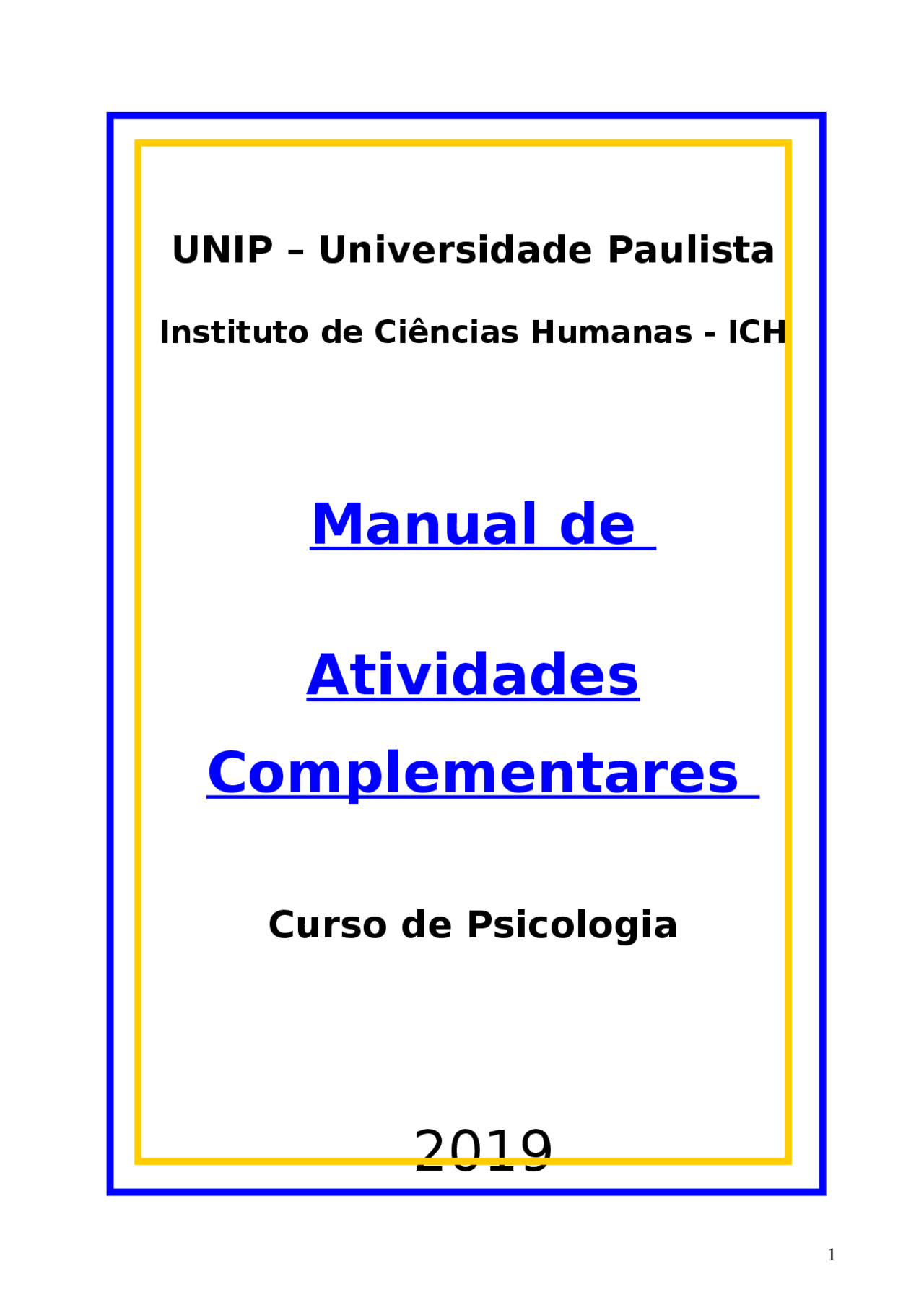Manual De Atividades Complementares Unip Docsity