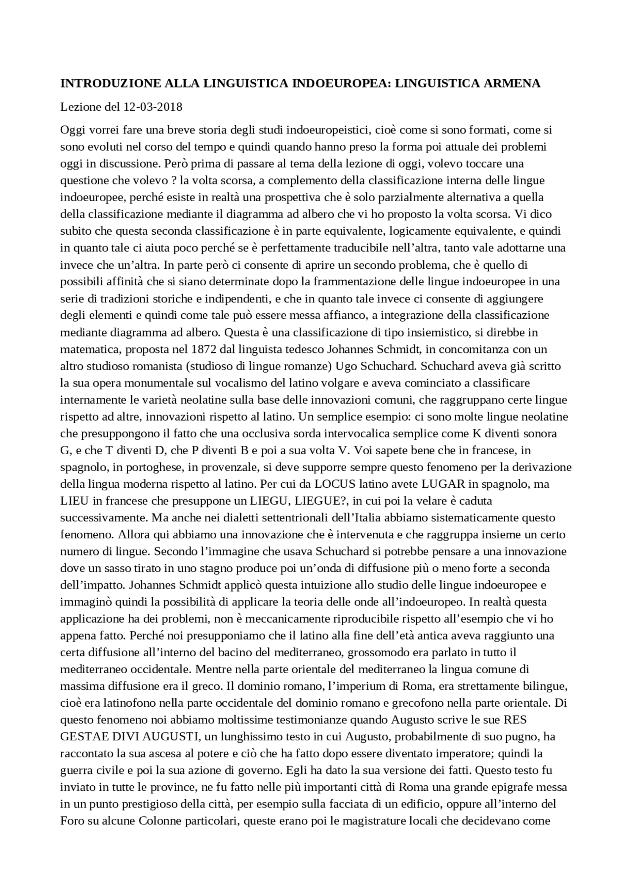 Esame Glottologia Lezione 4 Docsity
