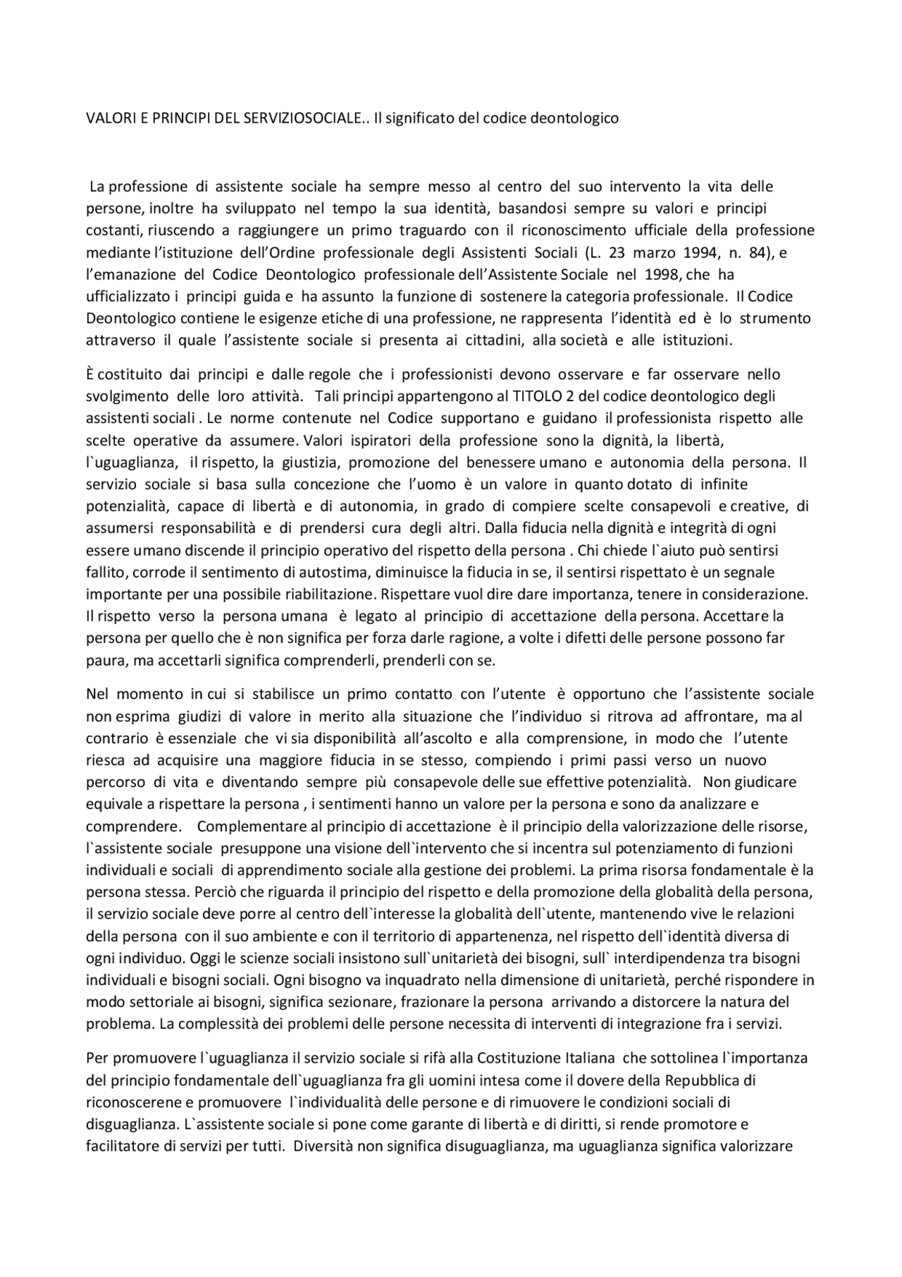 Tracce Esame Assistente Sociale Sez B Docsity