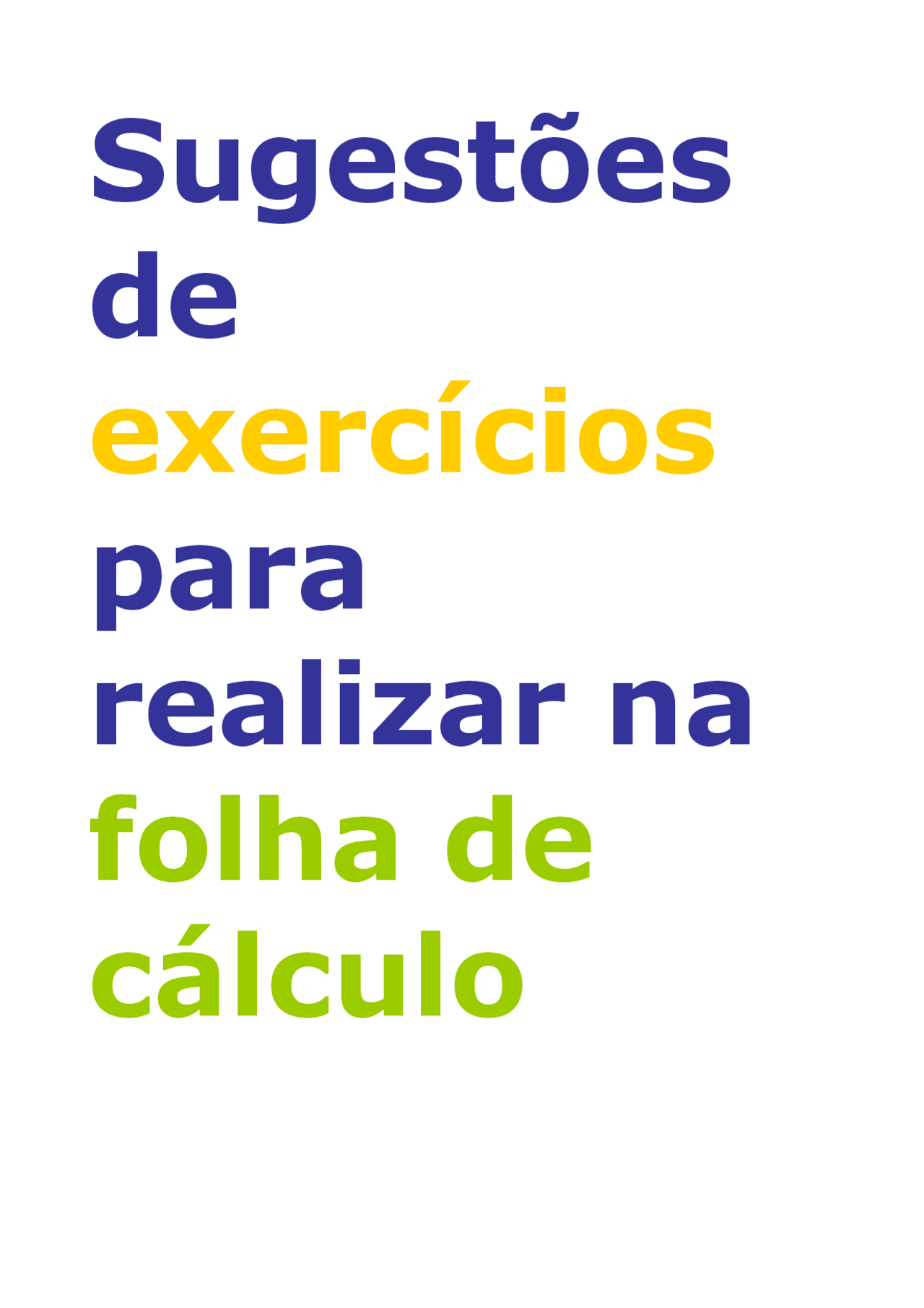 Exercicios Em Excel Microsoft Docsity