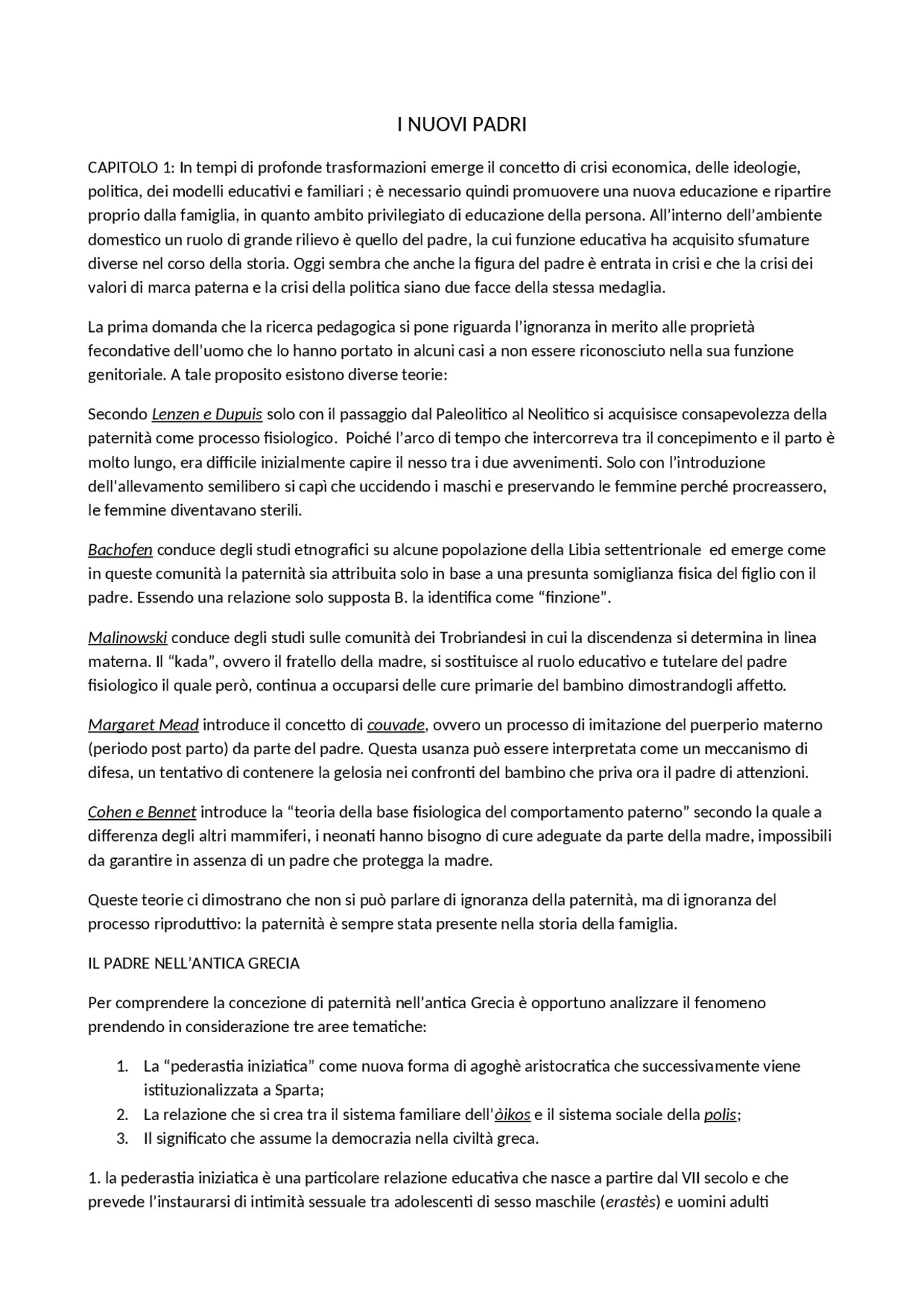 Testo I Nuovi Padri Docsity