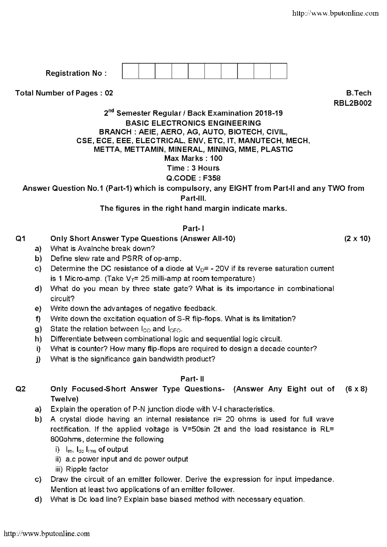 BASIC ELECTRONICS QUESTIONS - Docsity
