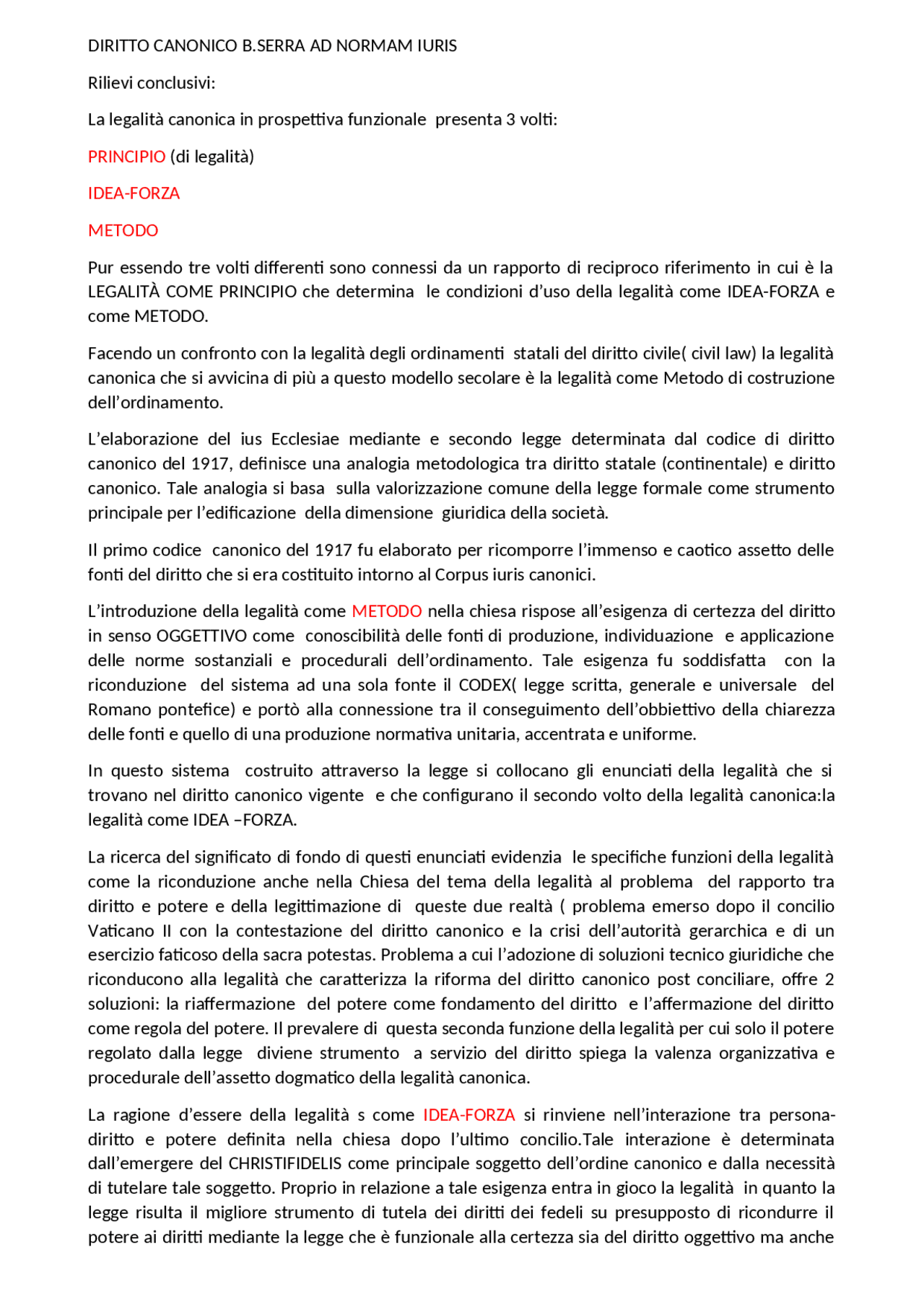 Rilievi Conclusivi Ad Normam Iuris Docsity
