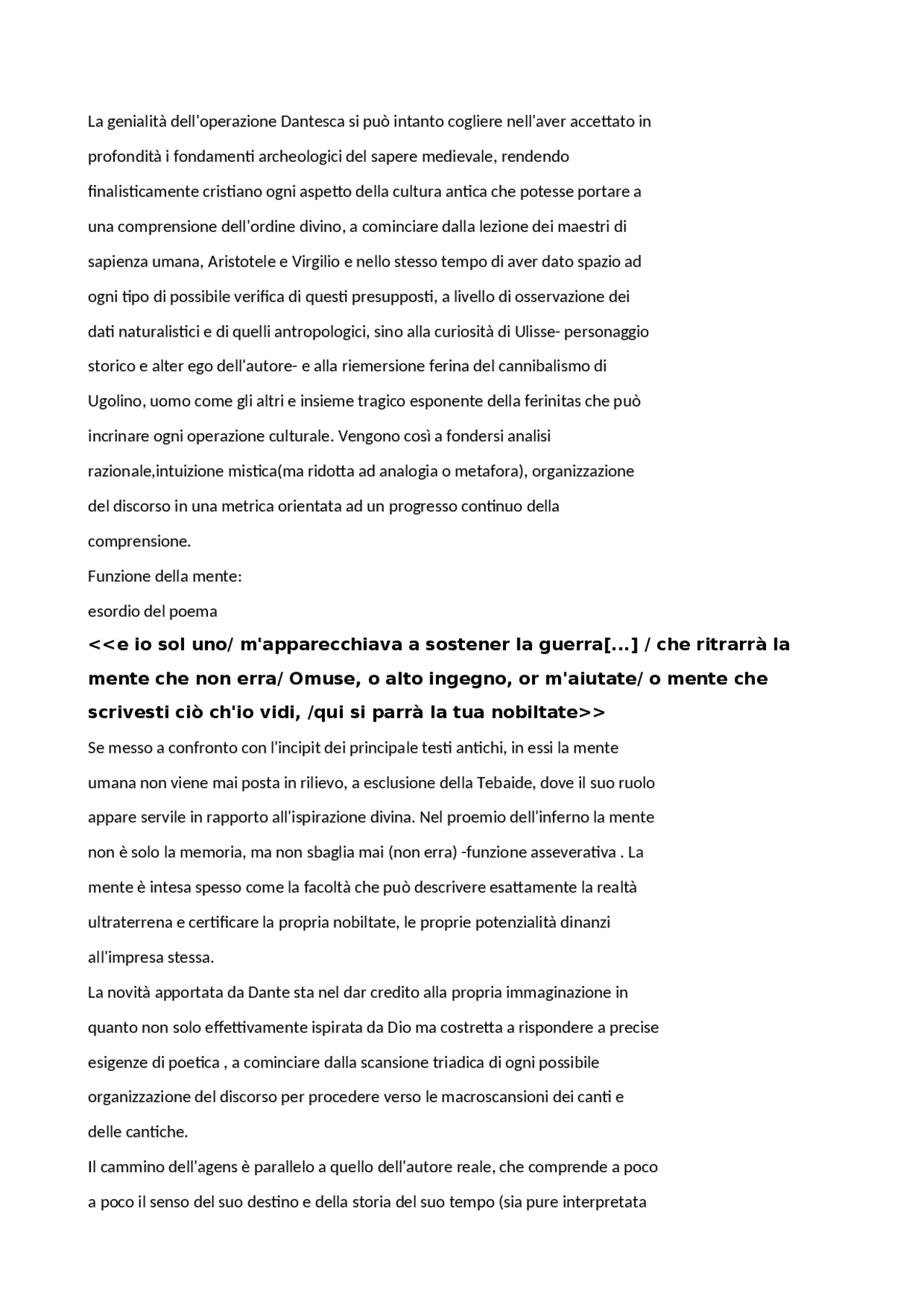 Dante Commedia Riassunto Docsity