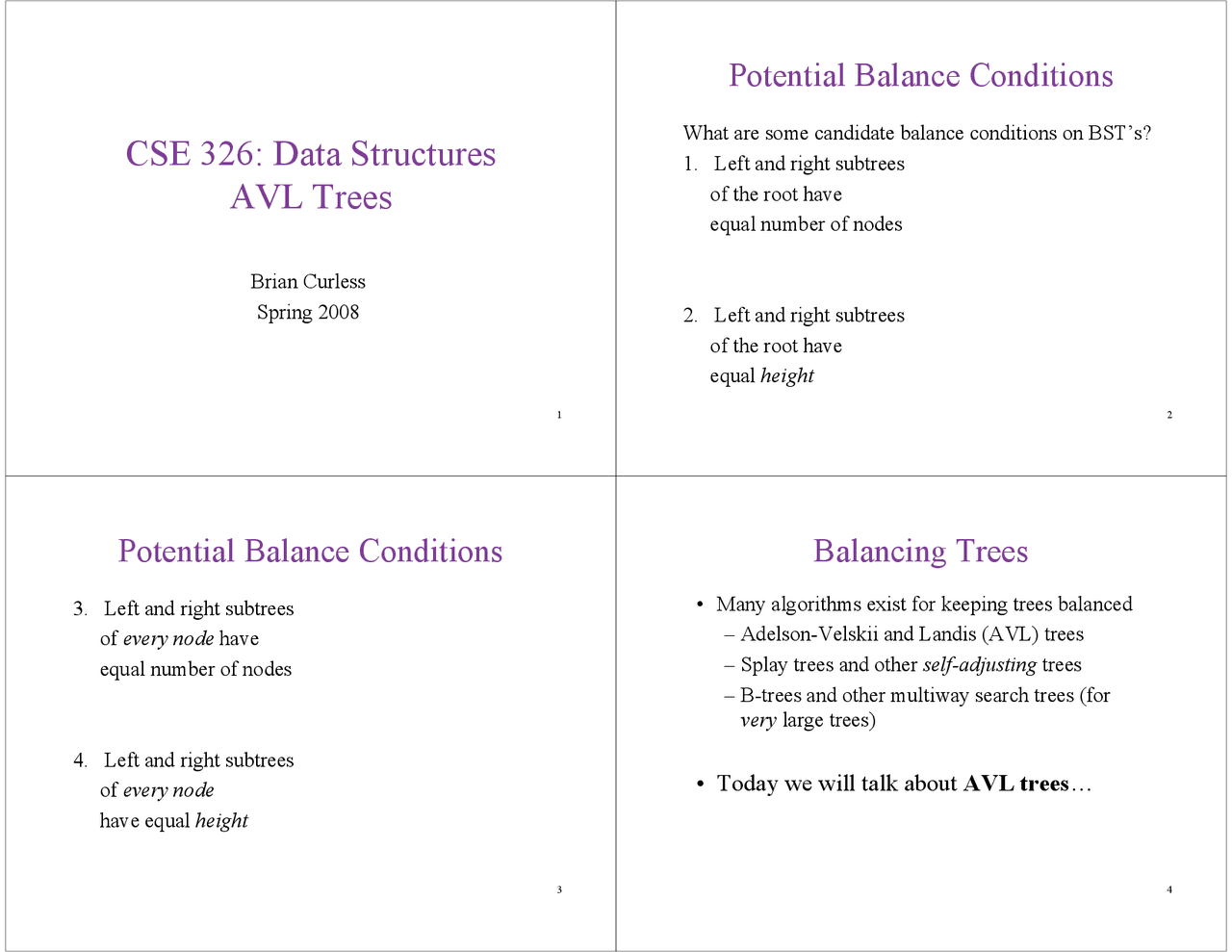 Avl Tree Basic Lecture Notes Docsity