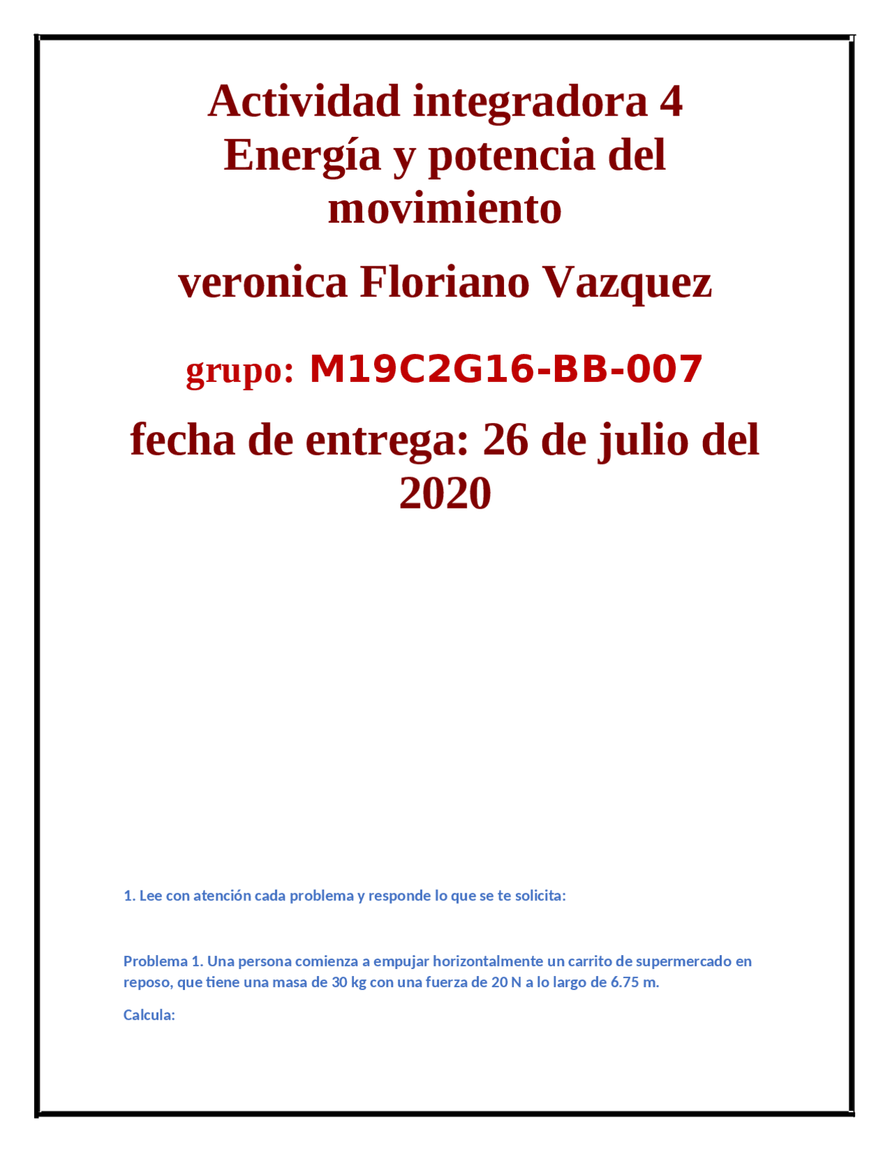Modulo 19 Semana 3 Actividad 4 Ejercicios De Matemáticas Orientadas A
