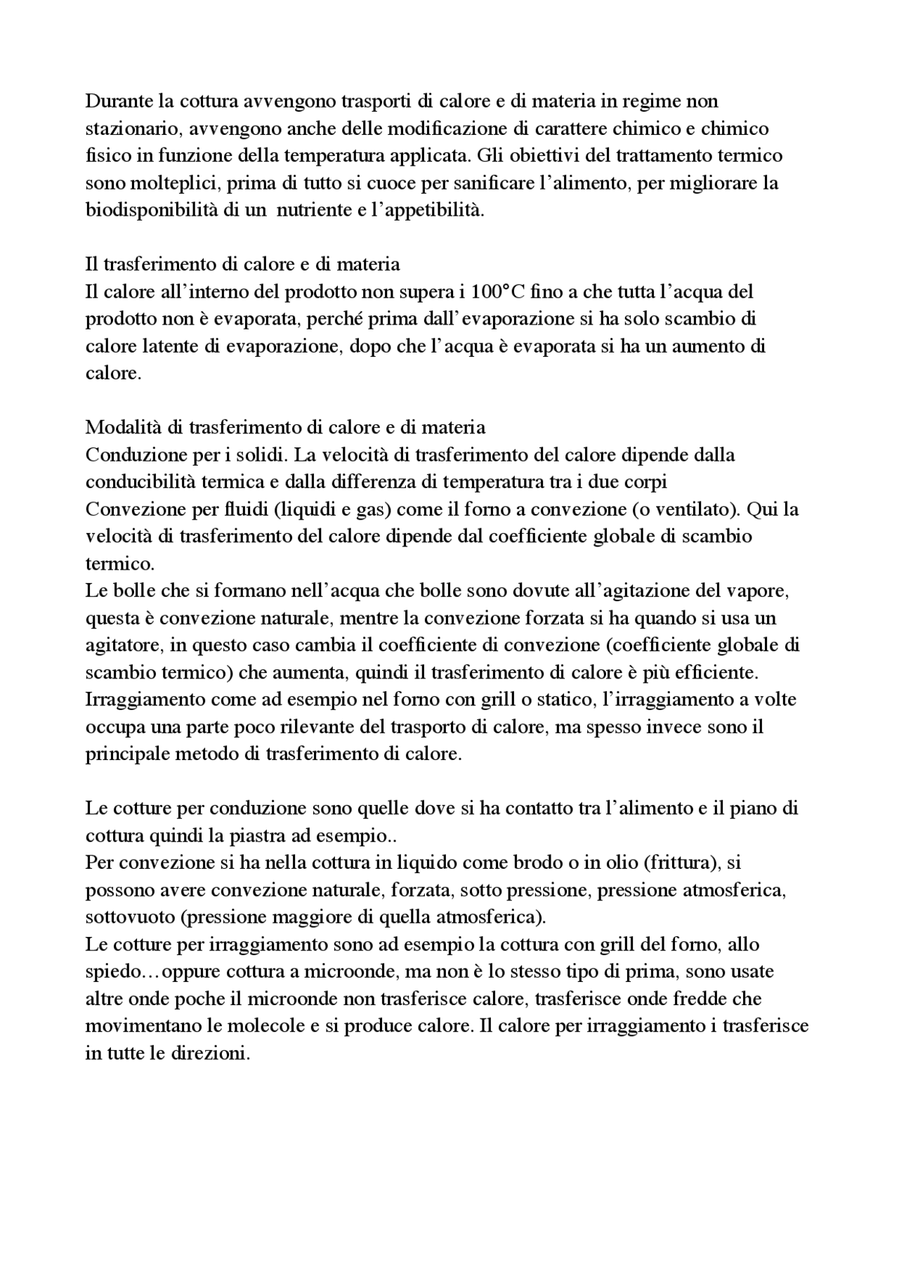 Tecniche Di Cottura Tecnologie Della Ristorazione Docsity