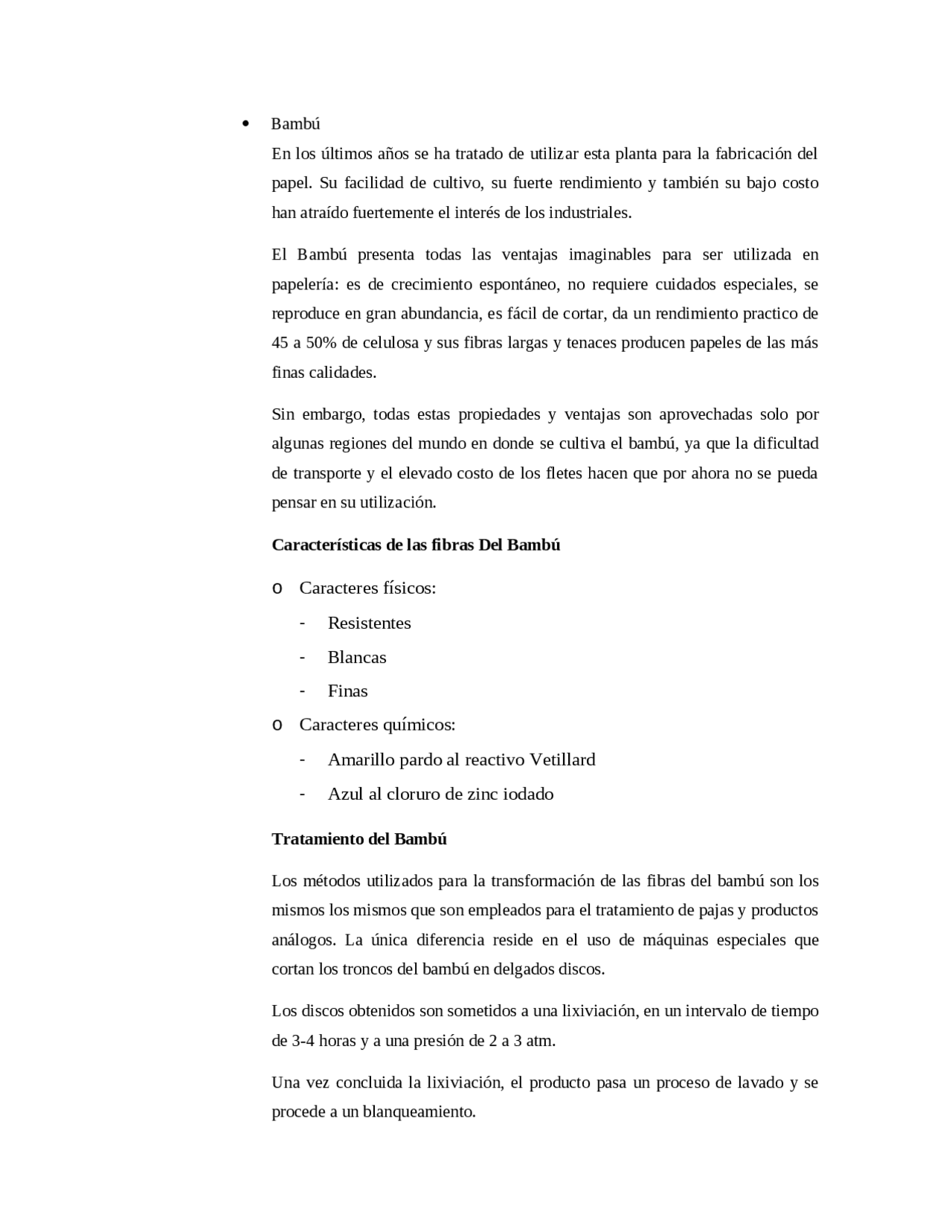 EL bambu y sus propiedades - Docsity