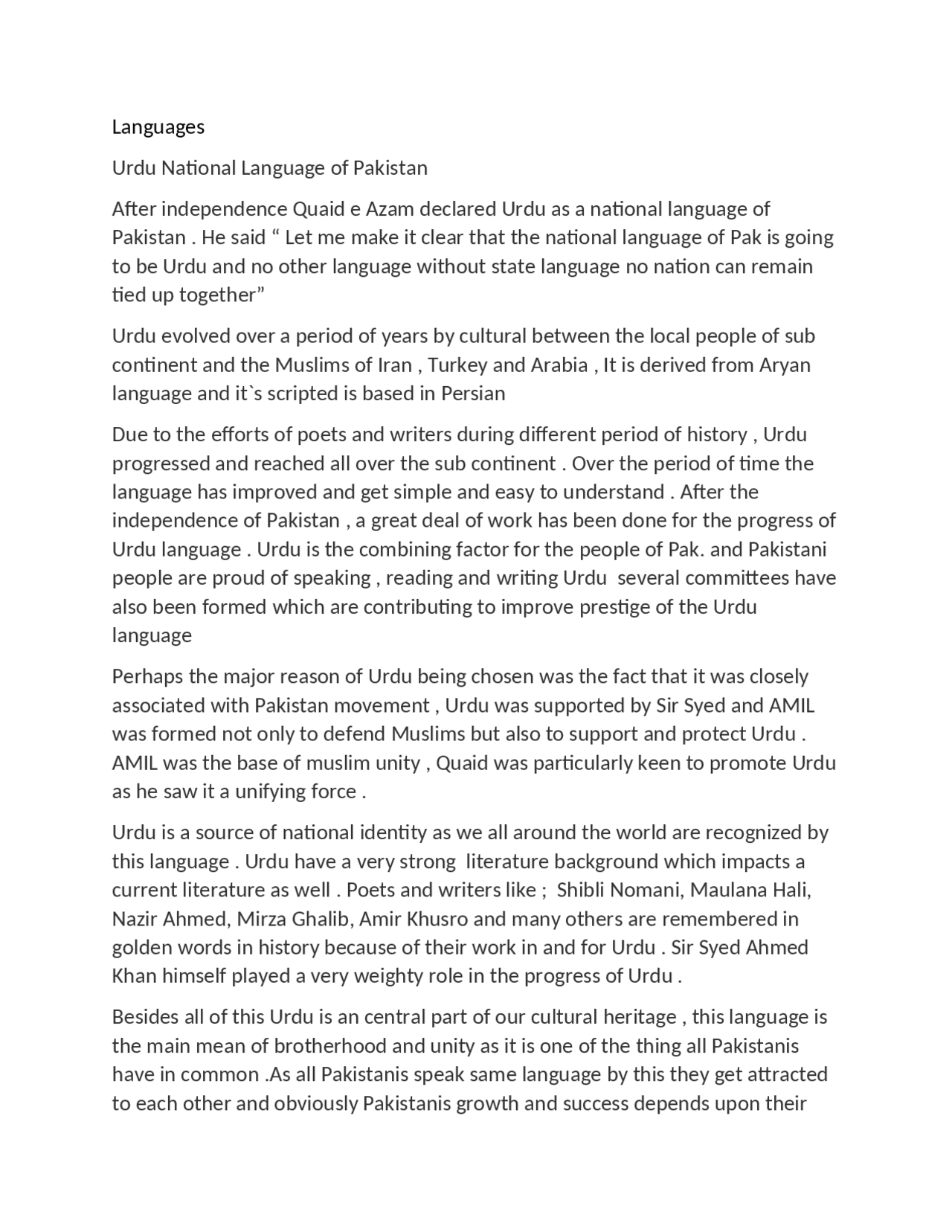 Languages O`levels Notes - Docsity