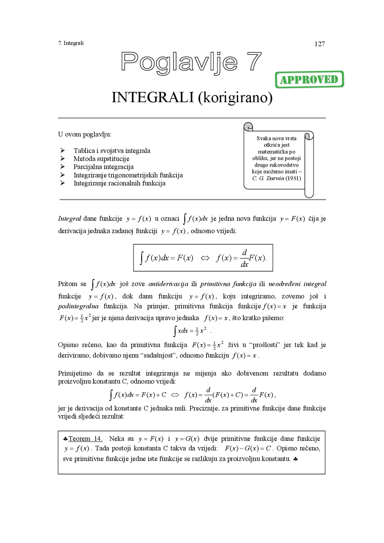 Integrali: svojstva i zadaci sa rešenjima | Skripte' predlog Matematika ...