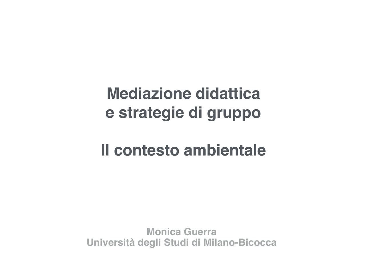 Slide Contesto Ambientale Docsity