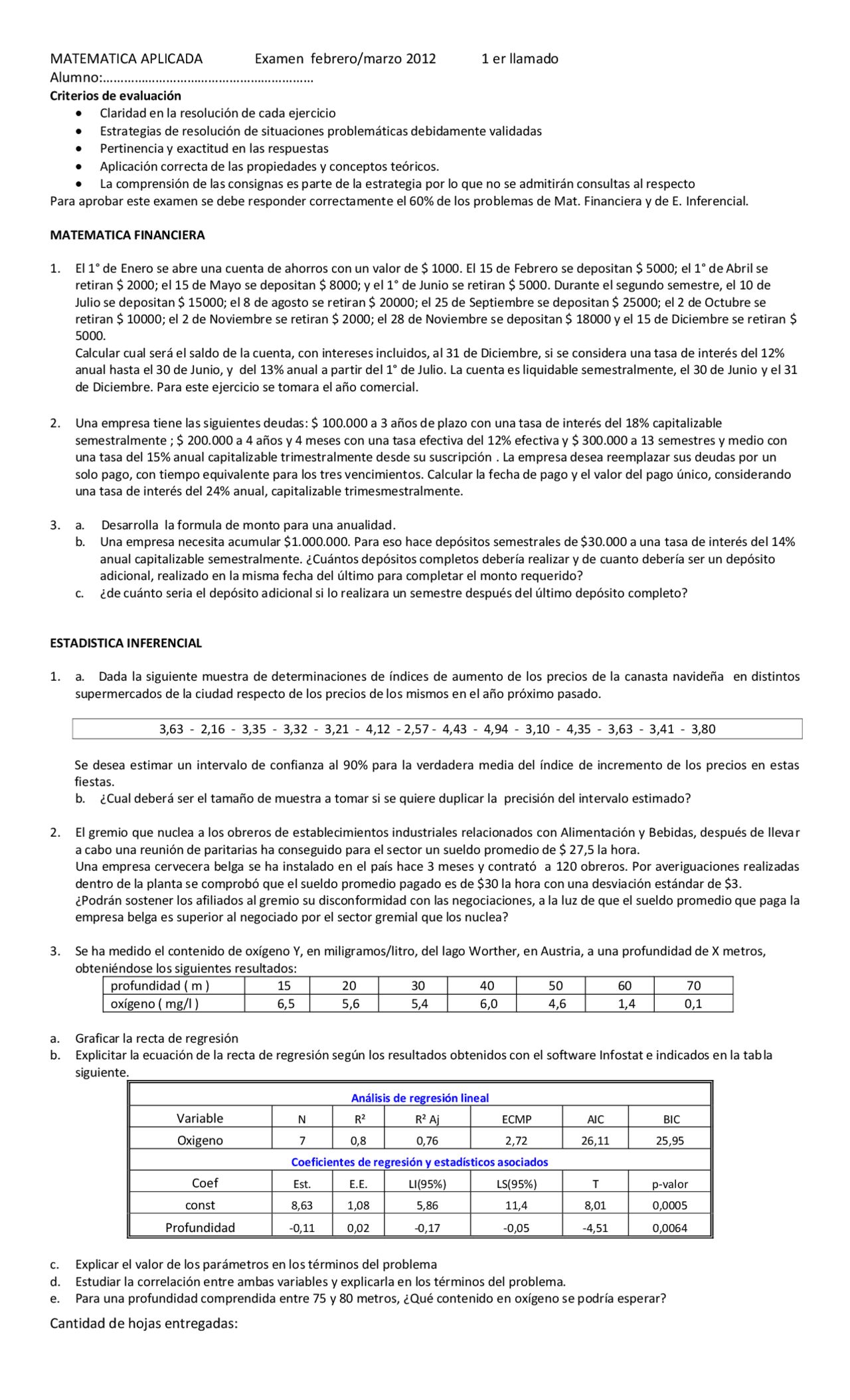 Problemas De Matematica Aplicada Docsity