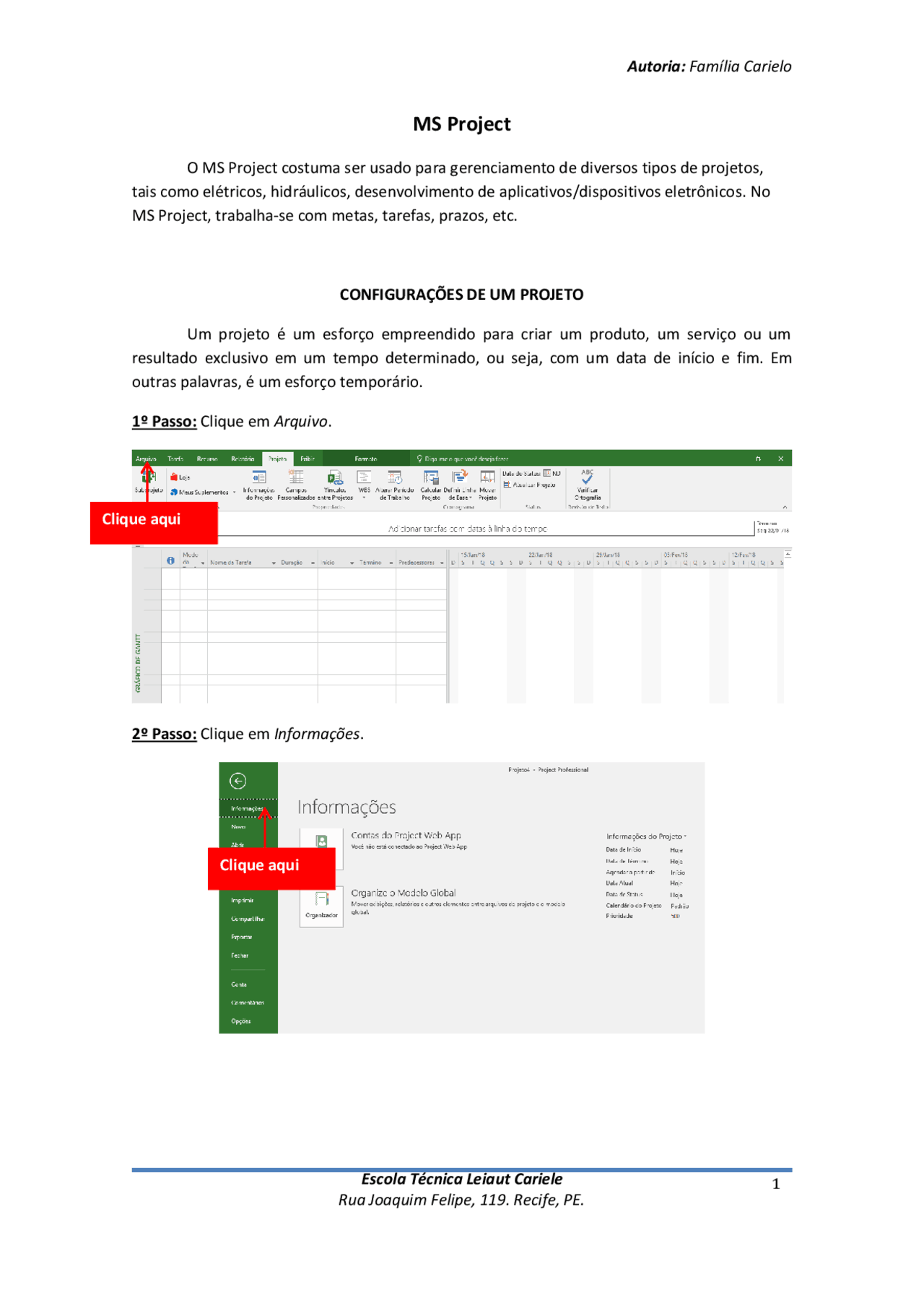 Tutorial Básico de MS Project - Docsity
