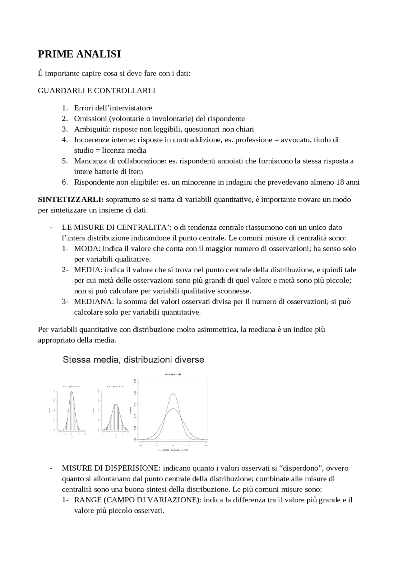 Prime Analisi E Spss Docsity