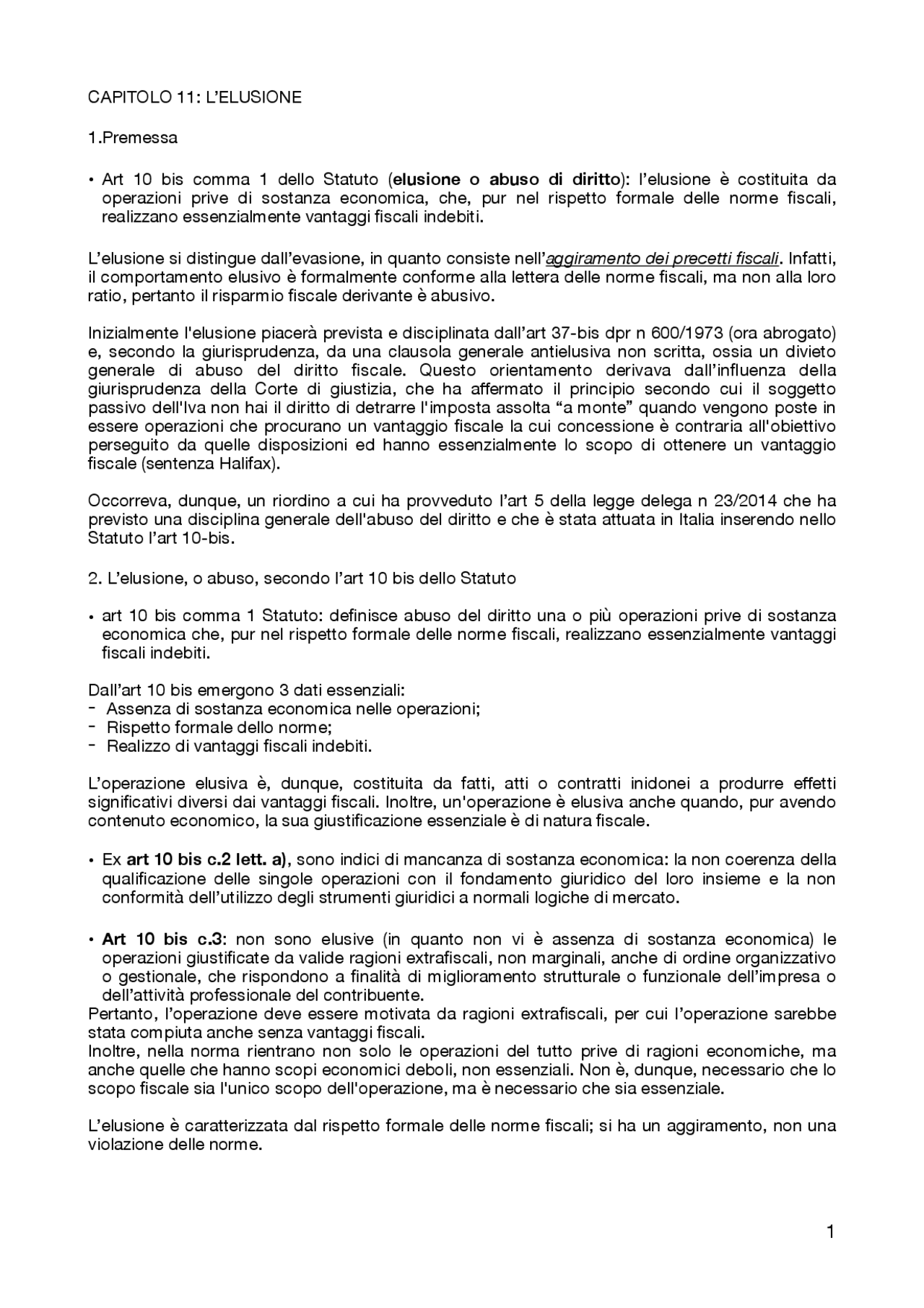 Riassunto Tesauro Parte Generale Docsity
