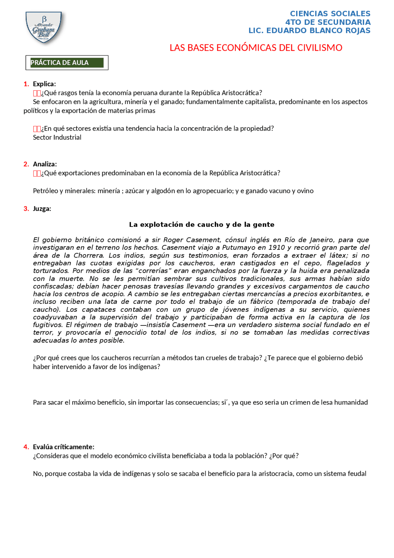 Practica De Historia Docsity