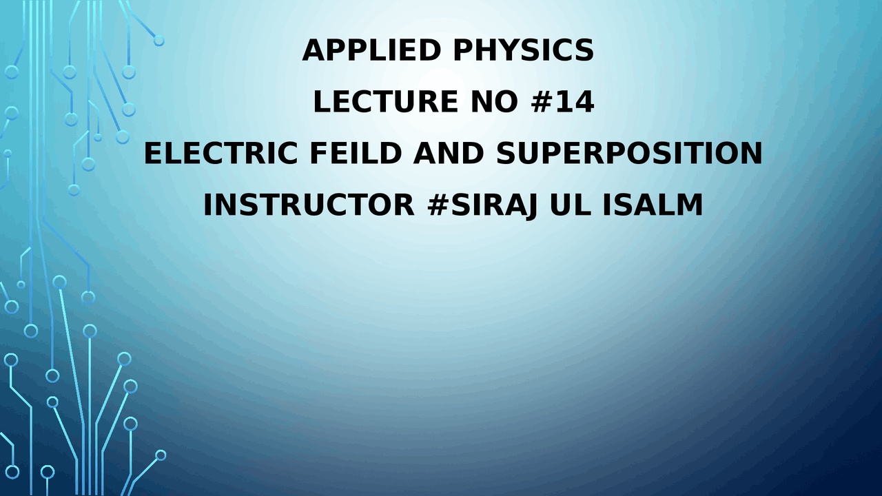 Physics lectures computer science course | Assignments Physics - Docsity