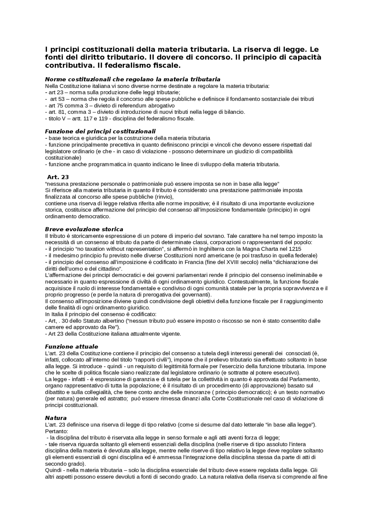Diritto Tributario Parte Generale 2 Docsity