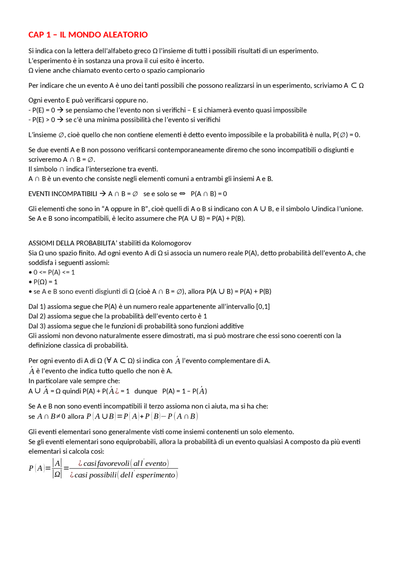 Statistica Riassunto Del Cap 1 Docsity