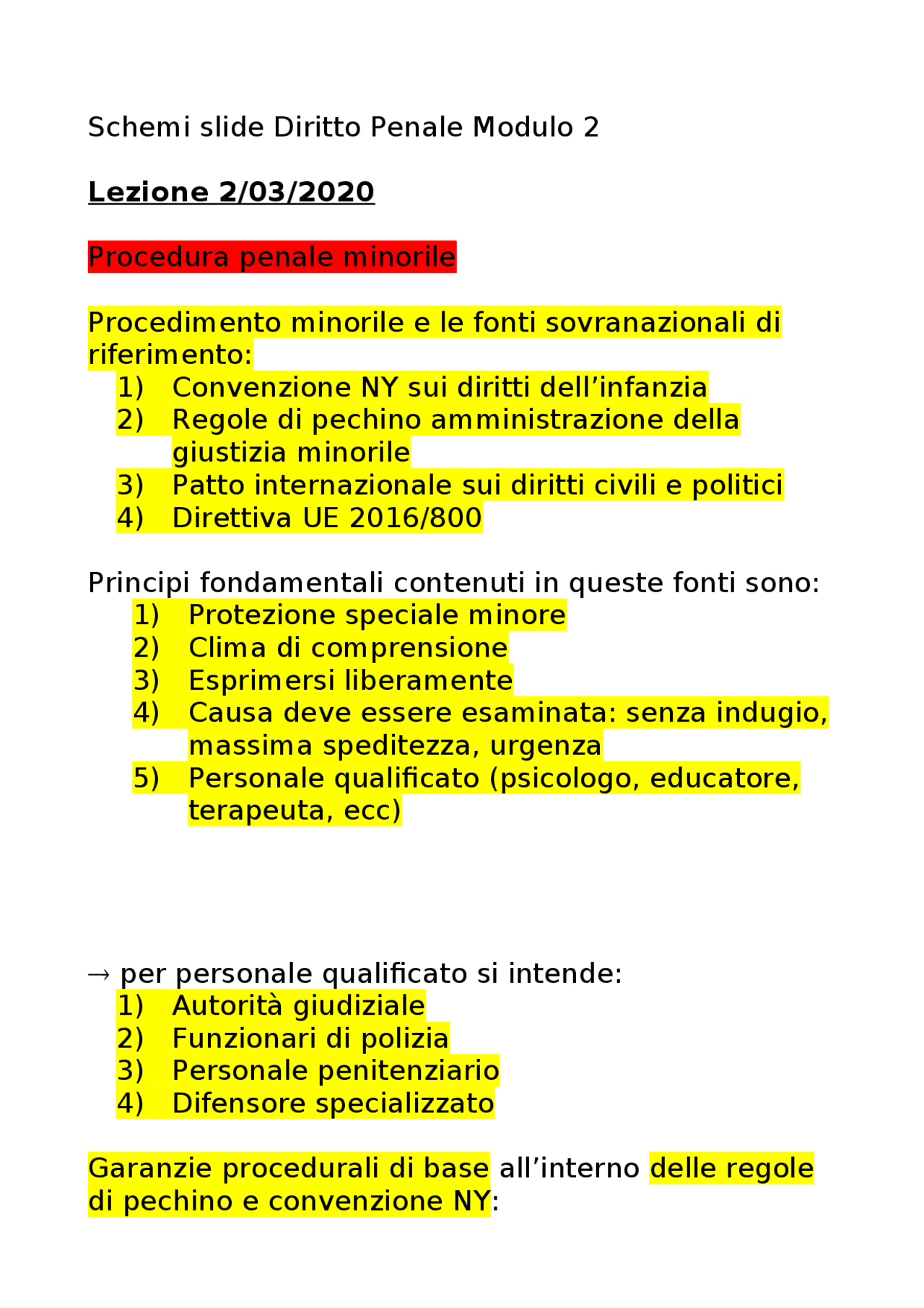 Schemi E Slide Di Diritto Penale Ii Docsity