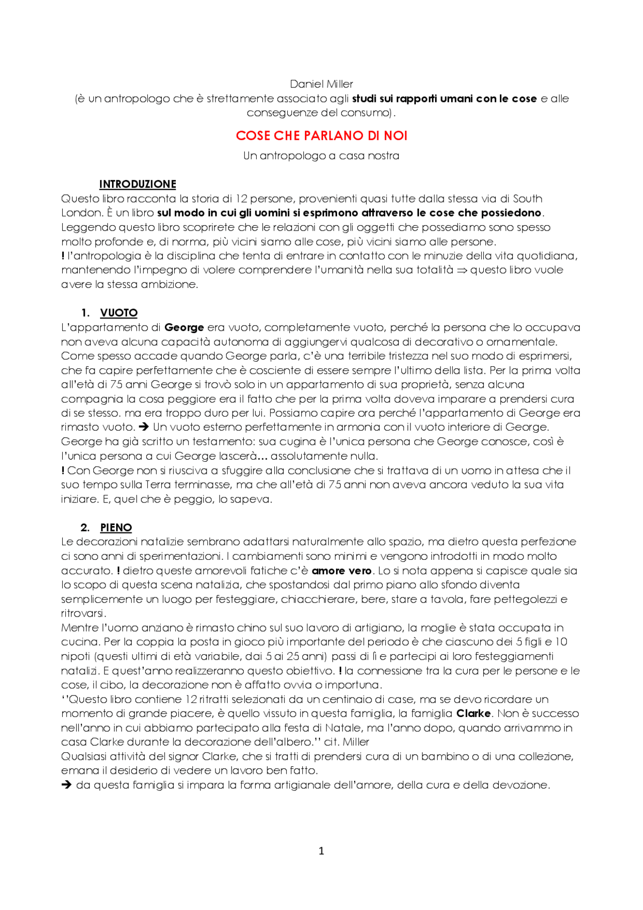 Cose Che Parlano Di Noi Docsity