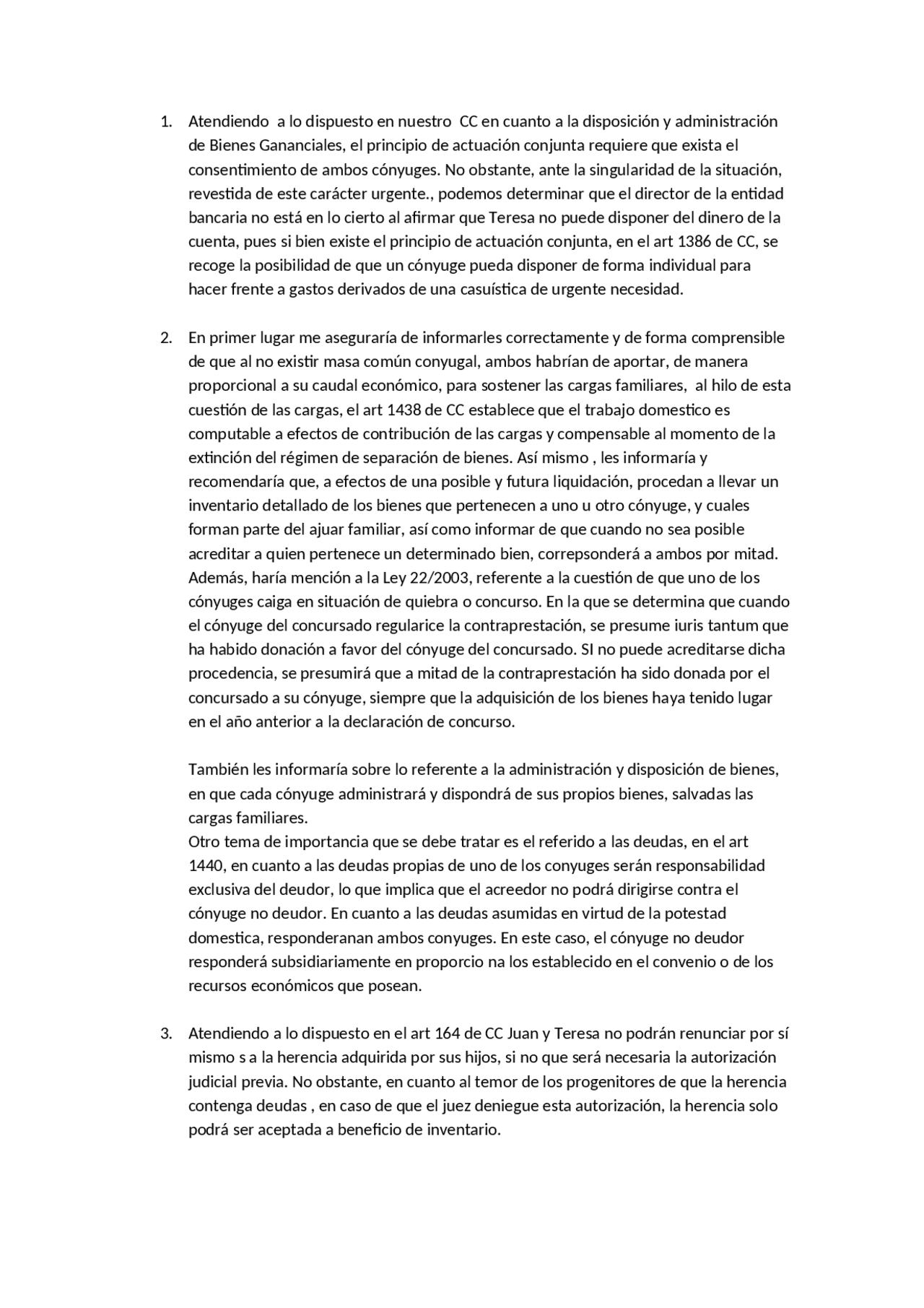 Derecho Civil I Casos Practicos Exercises Of Civil Law Docsity