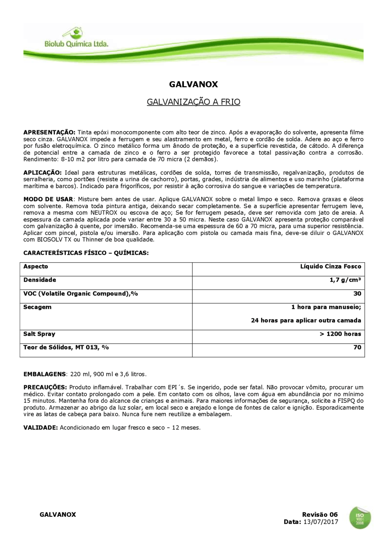 Galvanox para oficina. - Docsity