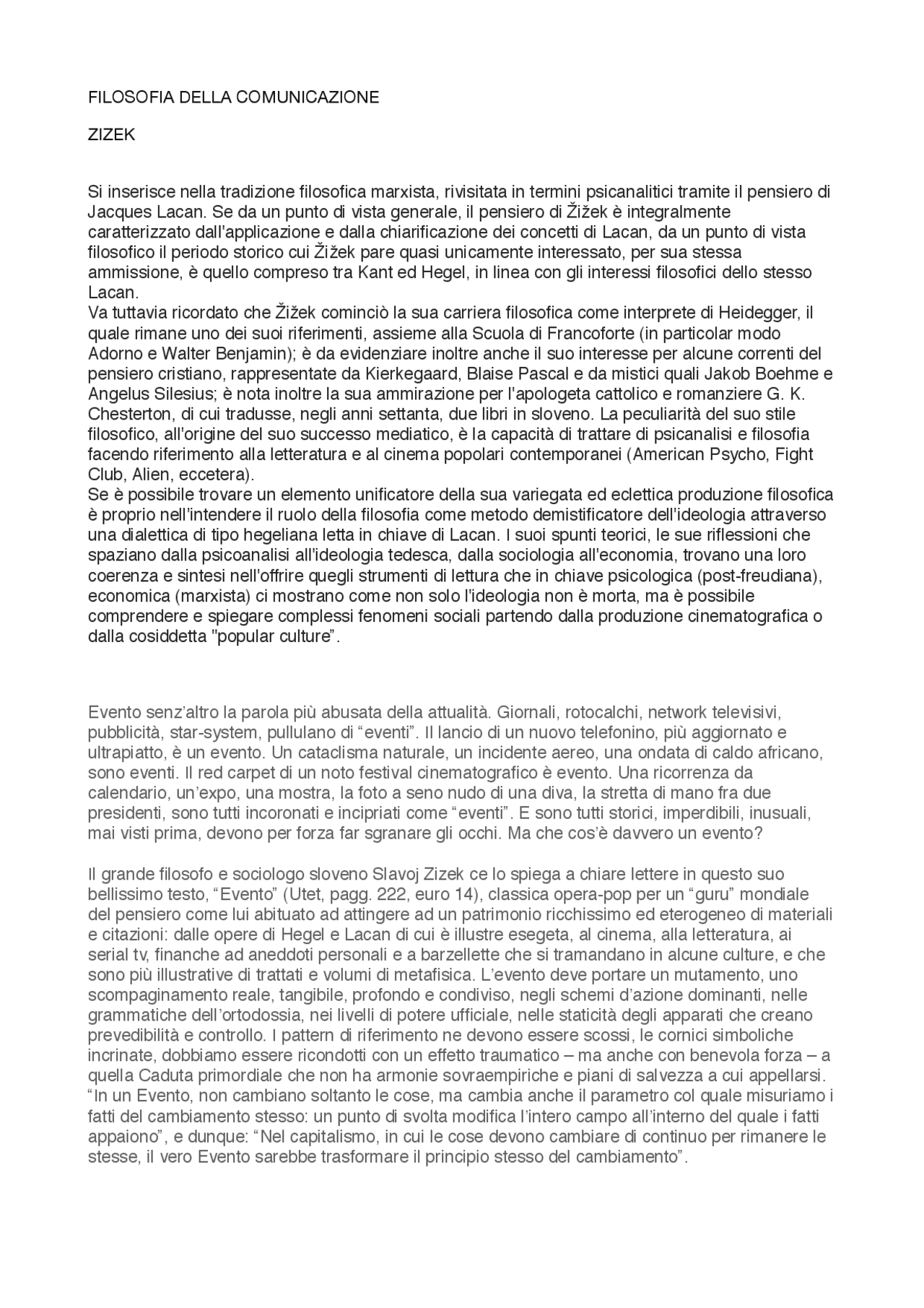 Riassunto Totale Filosofia Della Comunicazione Docsity
