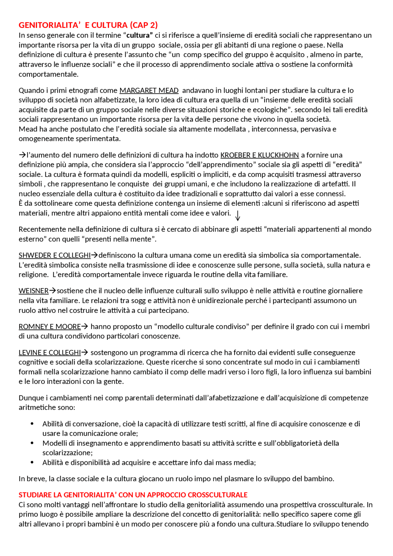 Capitolo 2 Genitorialità Docsity