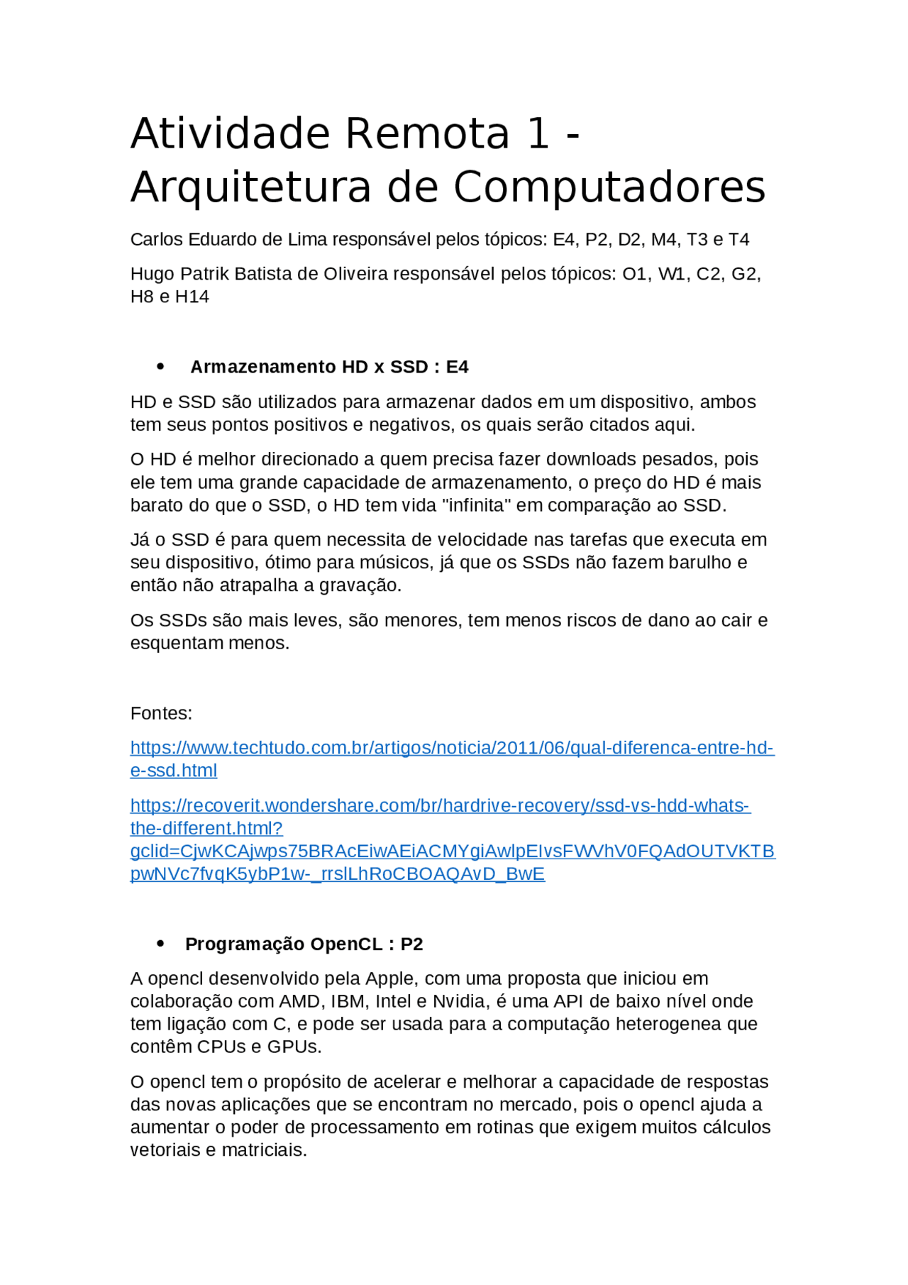 Arquitetura De Computadores N Leia Summaries Mathematics Docsity