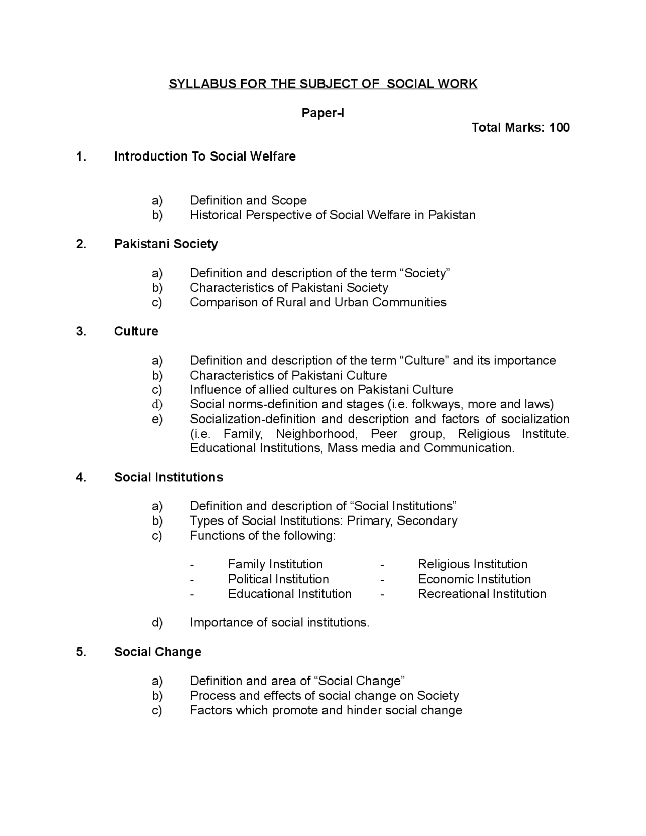 Social work importance and perspective | Study notes Sociology | Docsity