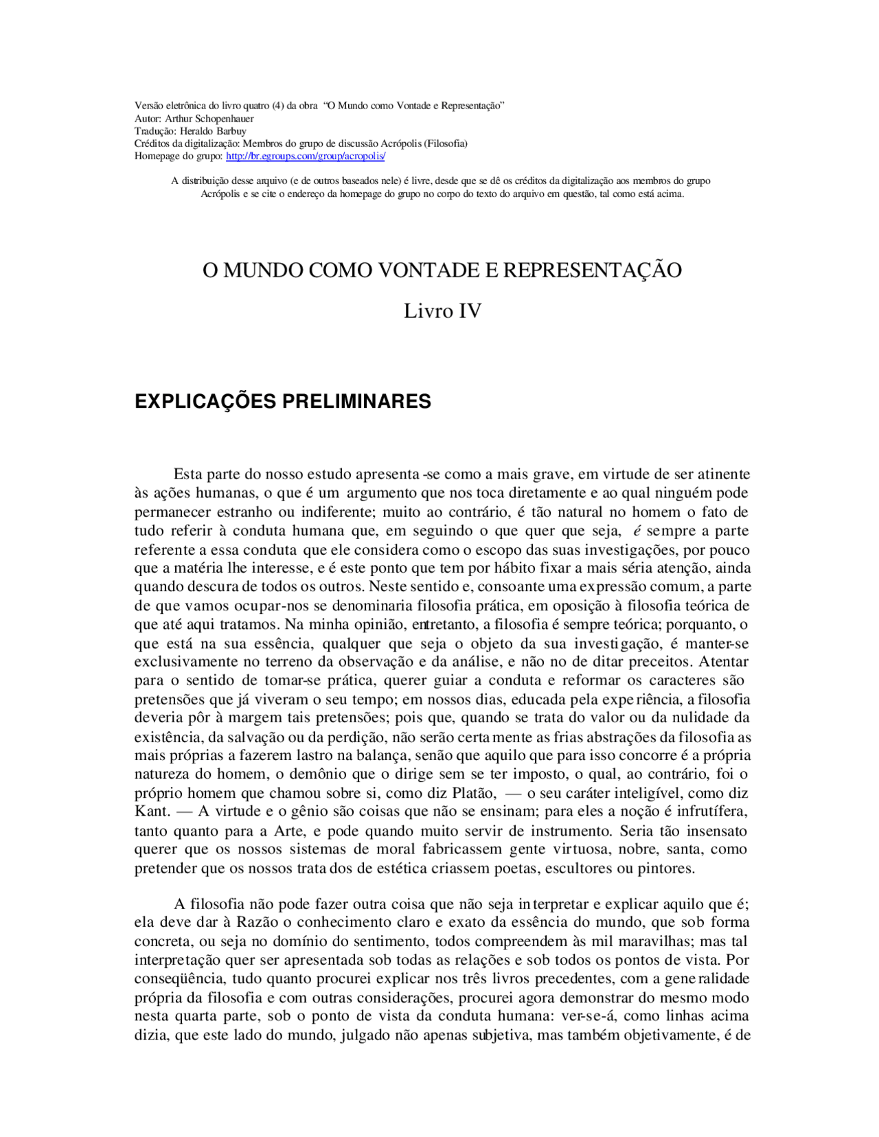 A Liberdade da Vontade: A Interação entre Consciência e Vontade ...