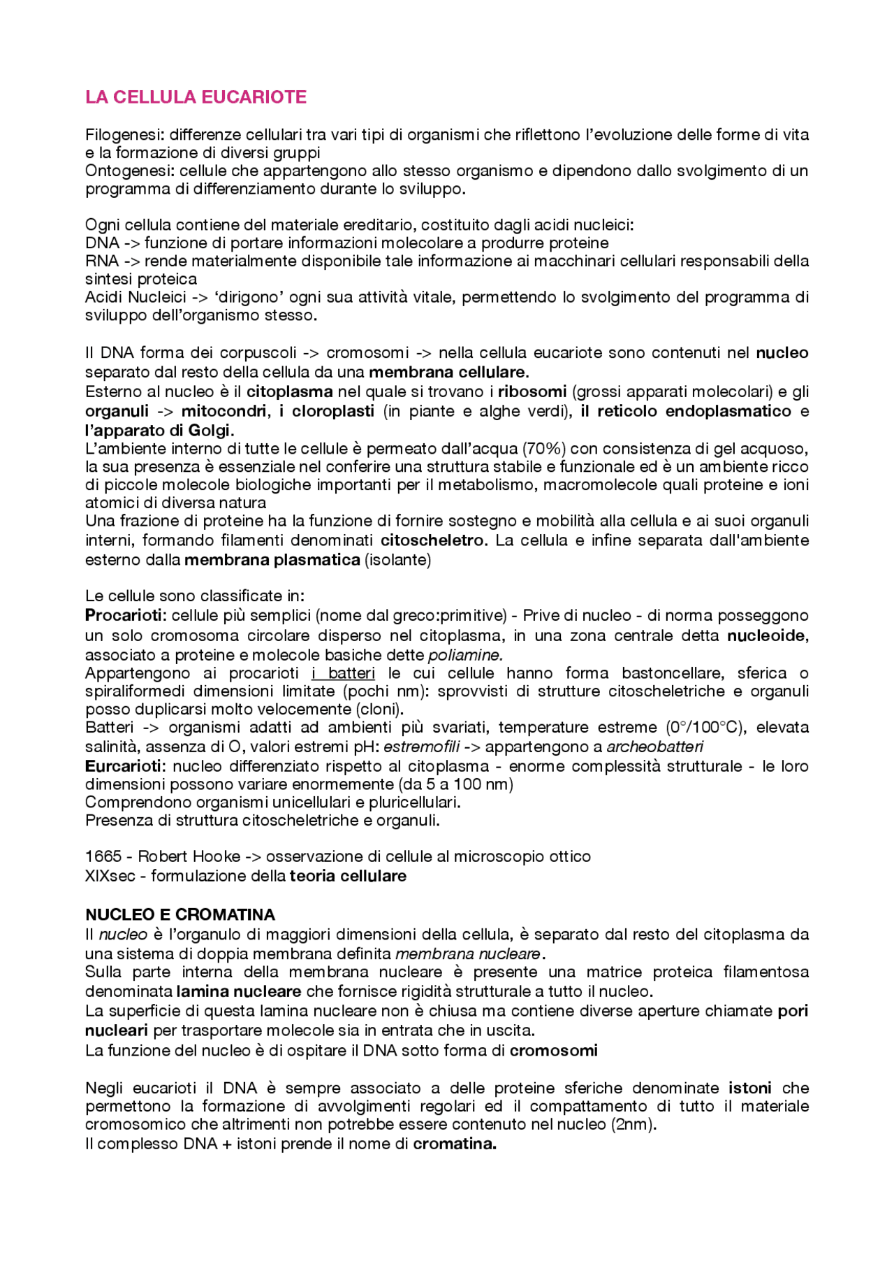 La cellula eucariote - il ciclo cellulare - trasporto attivo/passivo - i canali ionici ...