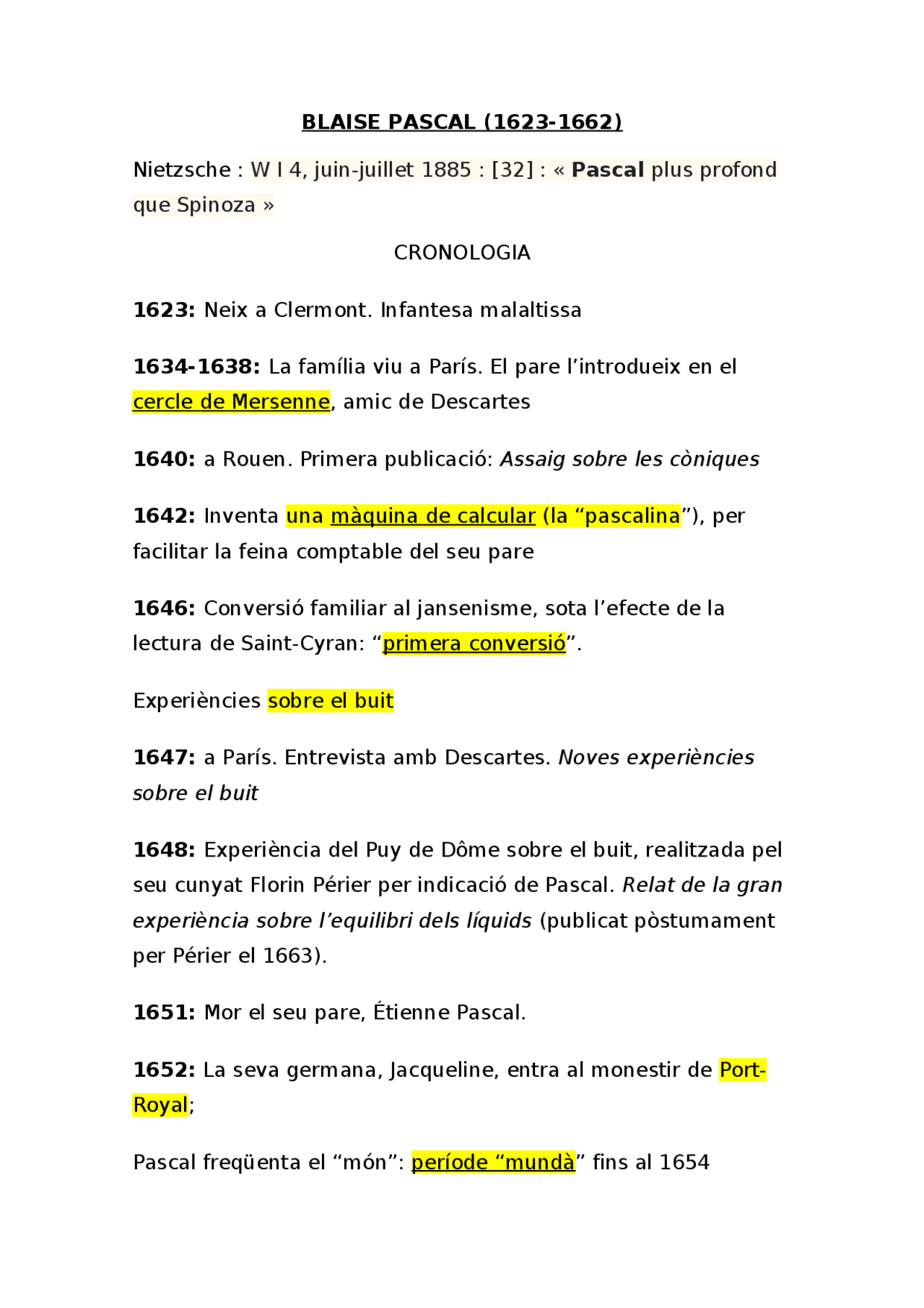 Apuntes Pascal Moderna Resúmenes De Filosofía Docsity