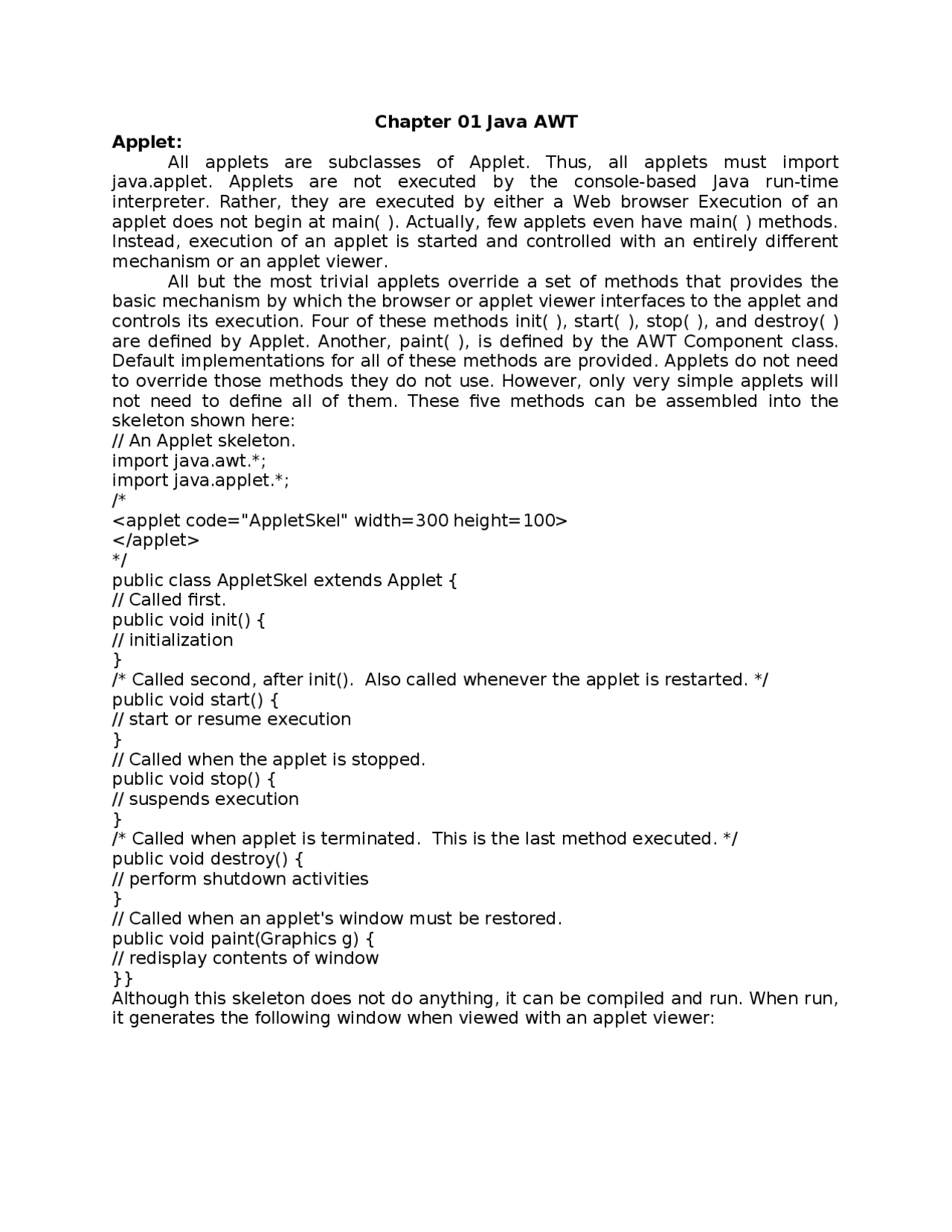 Advance Java Lecture Note Docsity